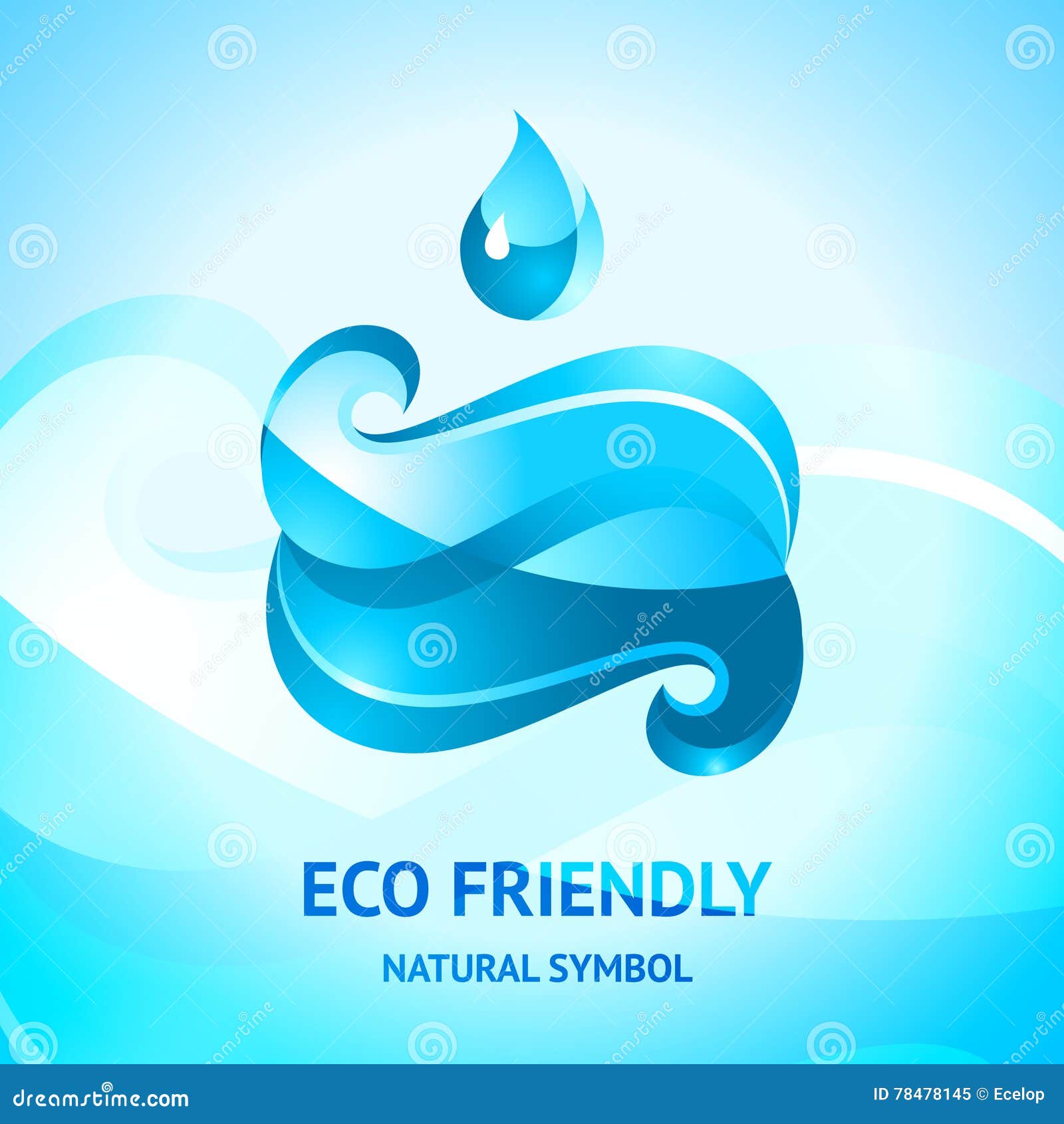 Blue water symbol stock vector. Illustration of graphic - 78478145