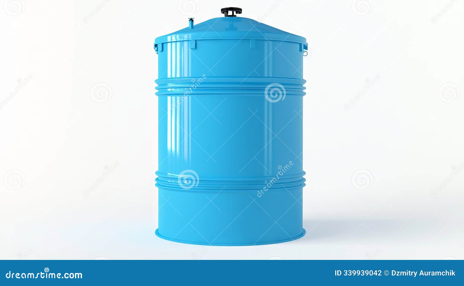 The Blue Water Tank or Container is Isolated Against a White Background ...