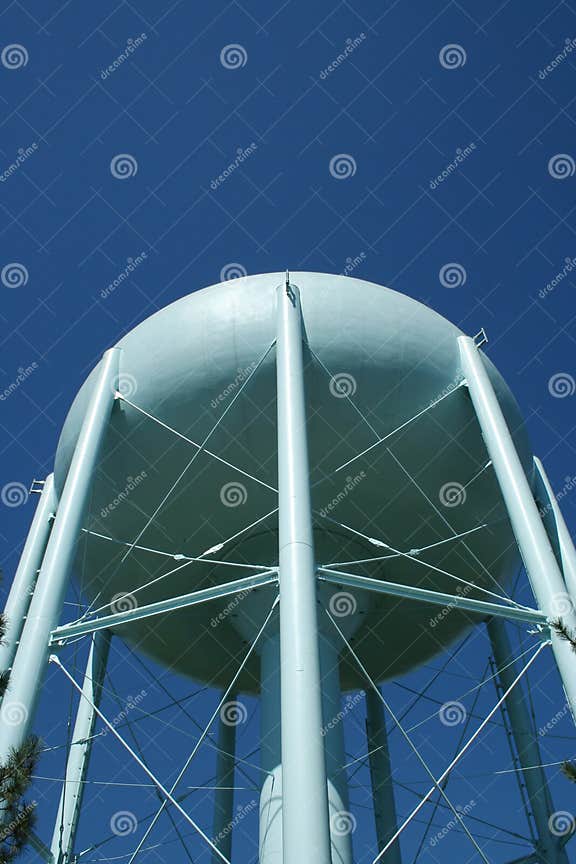 Blue Water Tower stock photo. Image of structure, city - 3223580