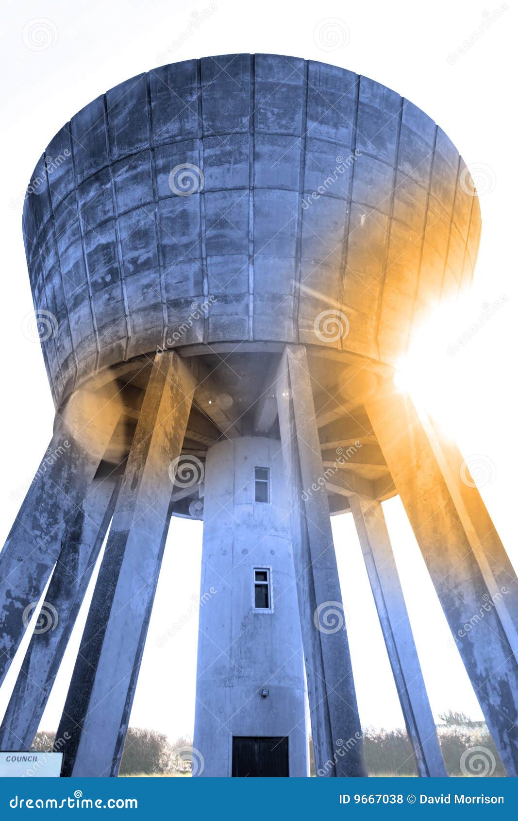 Blue water tower stock photo. Image of power, drought - 9667038