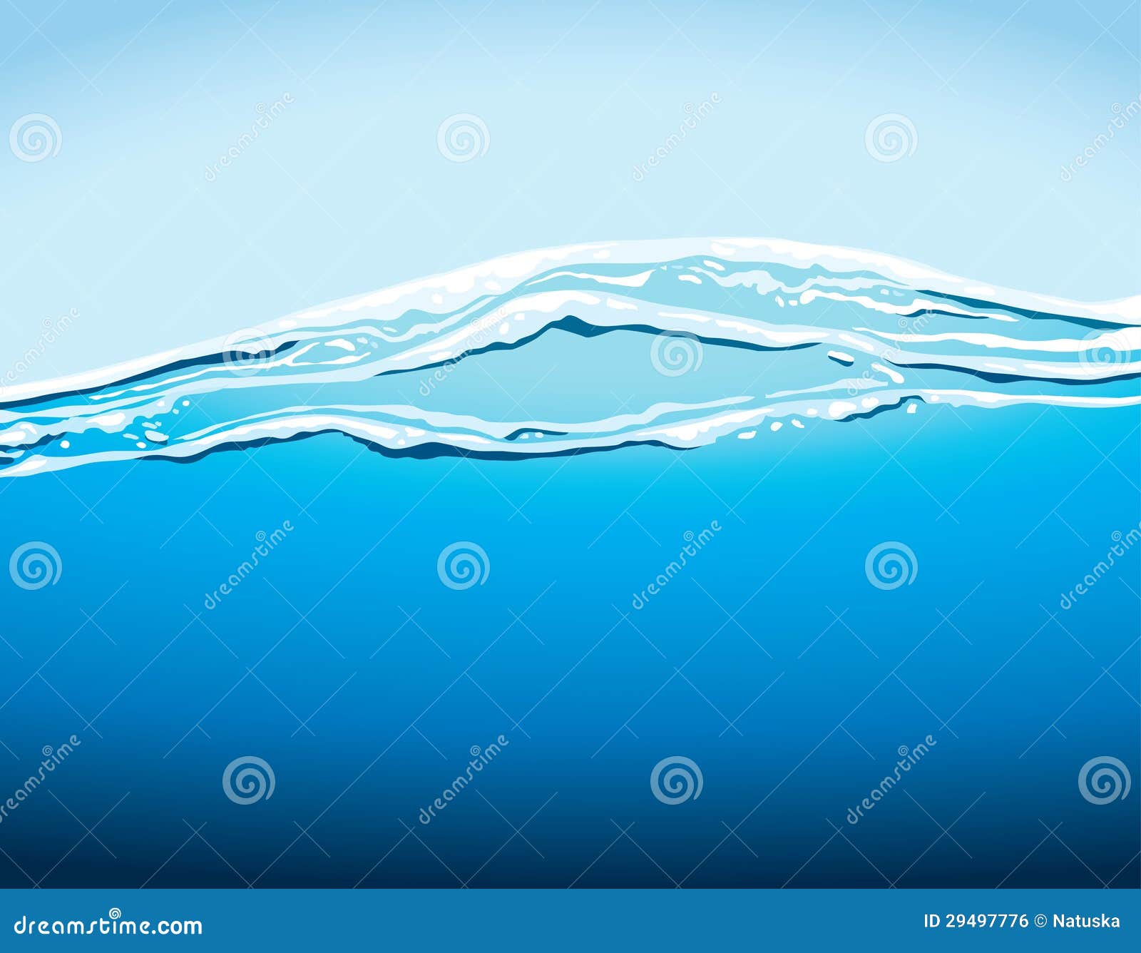 Blue water wave stock illustration. Illustration of wave - 29497776