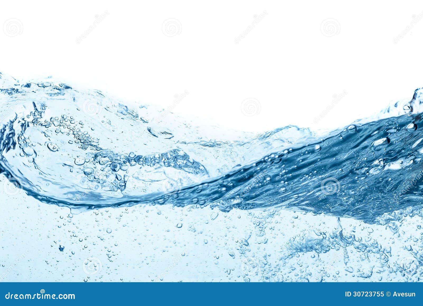 Blue Wave In Ocean. Breaking Sea Wave Royalty-Free Stock Image ...