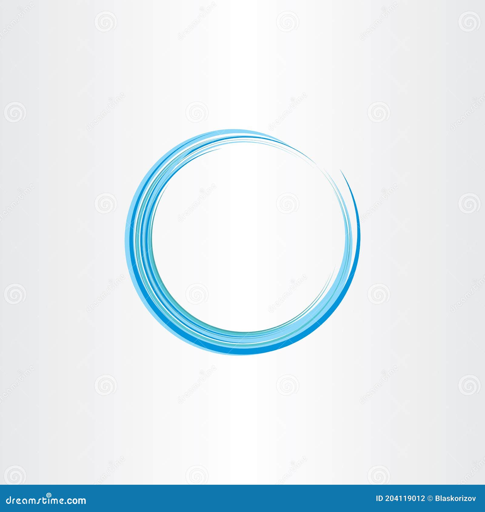 Blue Water Wave Circle Design Element Vector Stock Vector ...