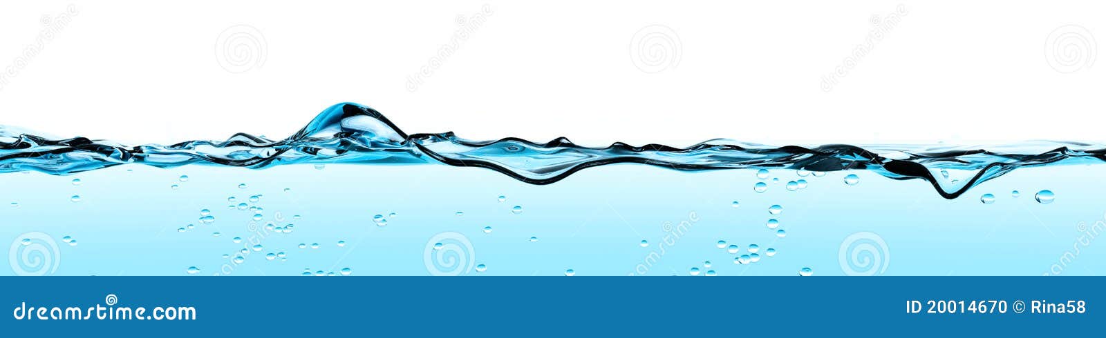 Blue Water Wave front stock illustration. Illustration of environment ...