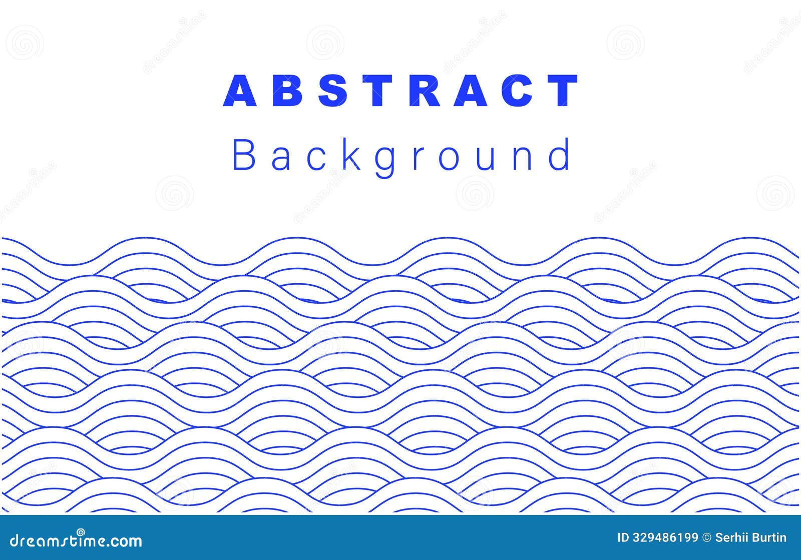 Blue Water Wave Line Pattern Background. Japanese Style Concept Stock ...