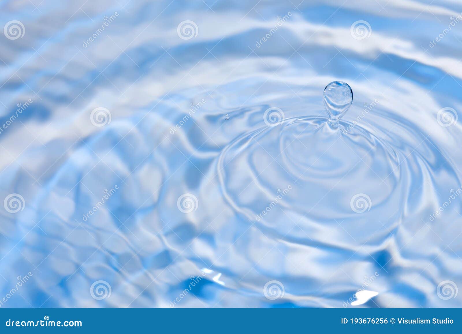 Blue Water Wave Line Splash Pattern Surface and Transparent Water on ...