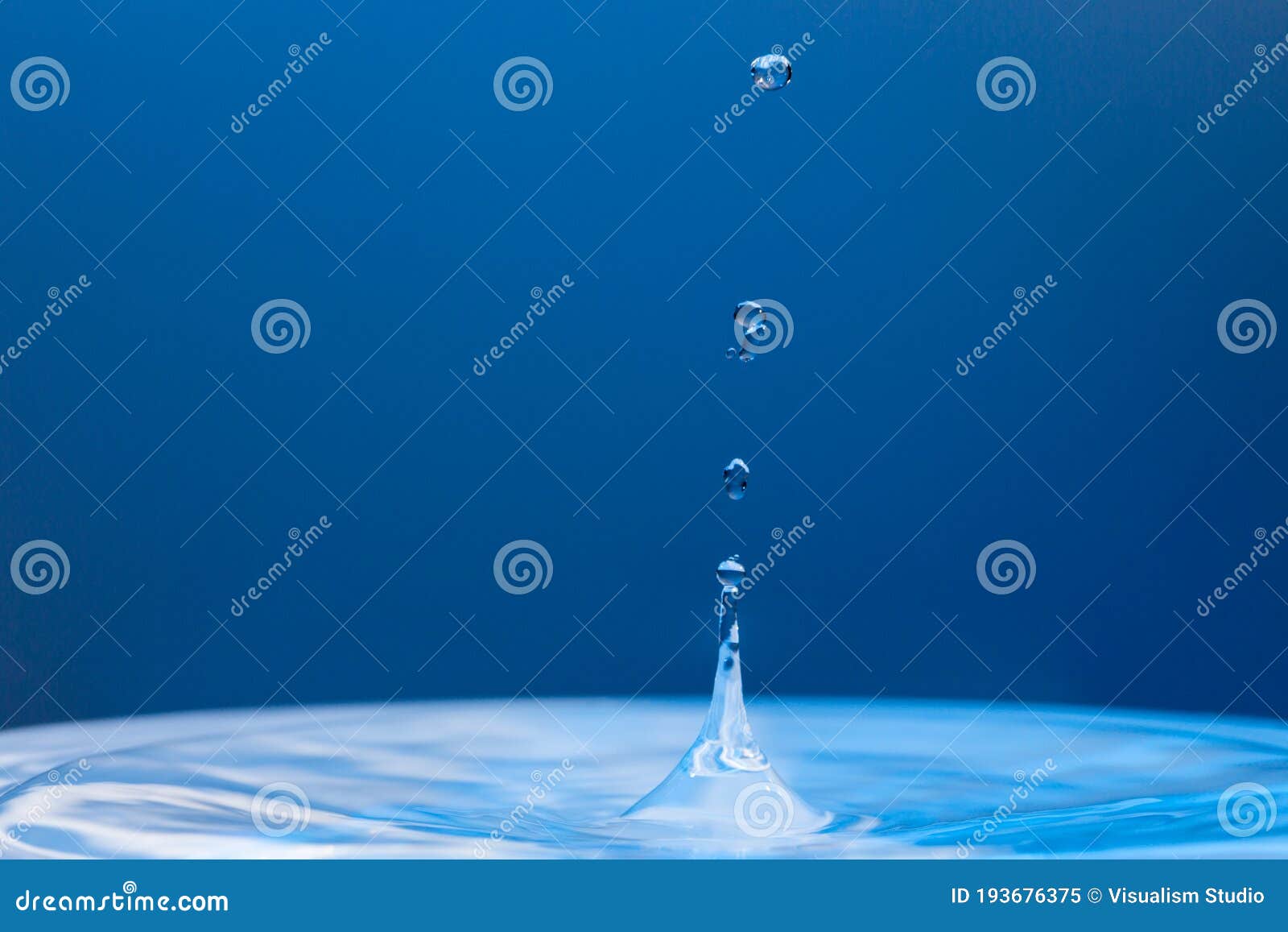Blue Water Wave Line Splash Pattern Surface and Transparent Water on ...