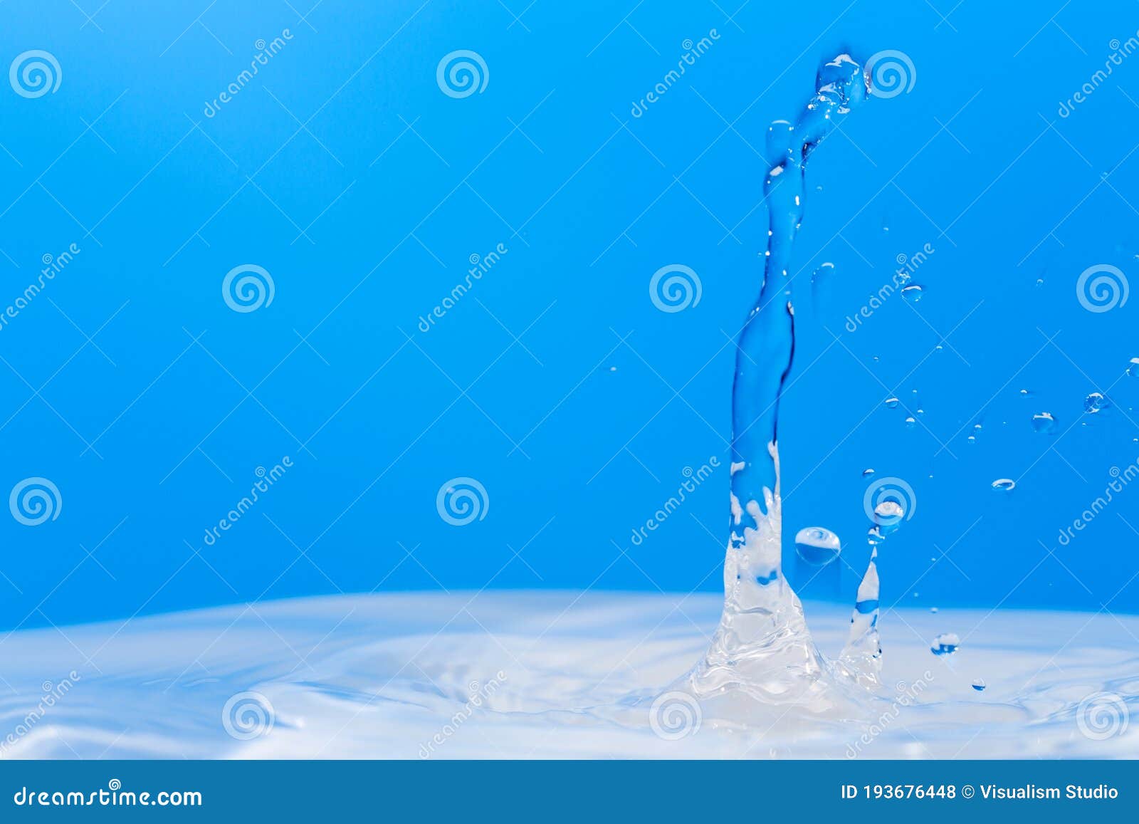 Blue Water Wave Line Splash Pattern Surface and Transparent Water on ...