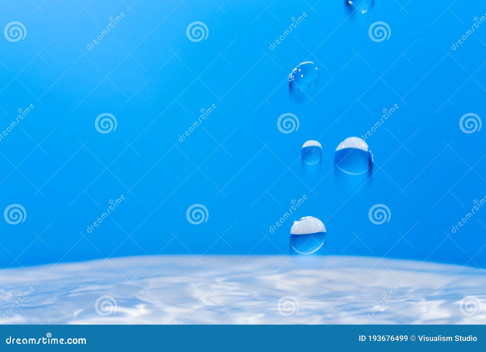 Blue Water Wave Line Splash Pattern Surface and Transparent Water on ...