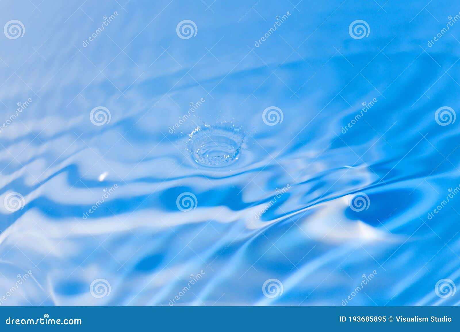 Blue Water Wave Line Splash Pattern Surface and Transparent Water on ...
