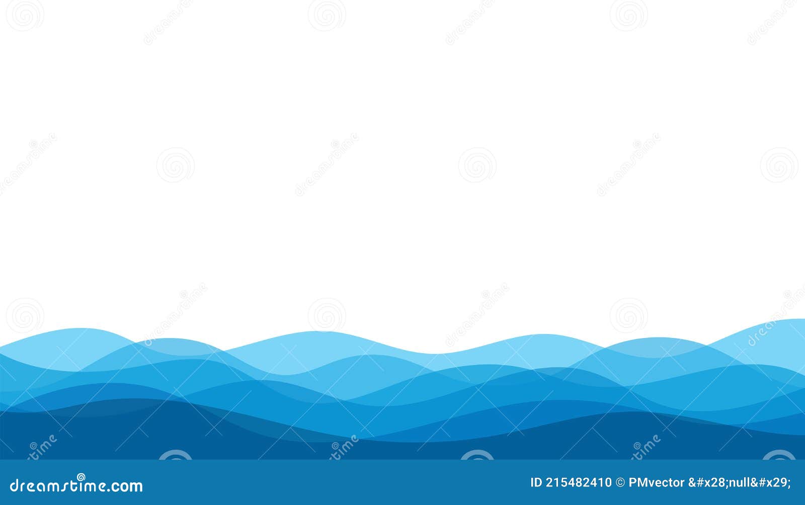 Blue Water Wave Sea Line Curve Background Banner Vector Stock Vector ...