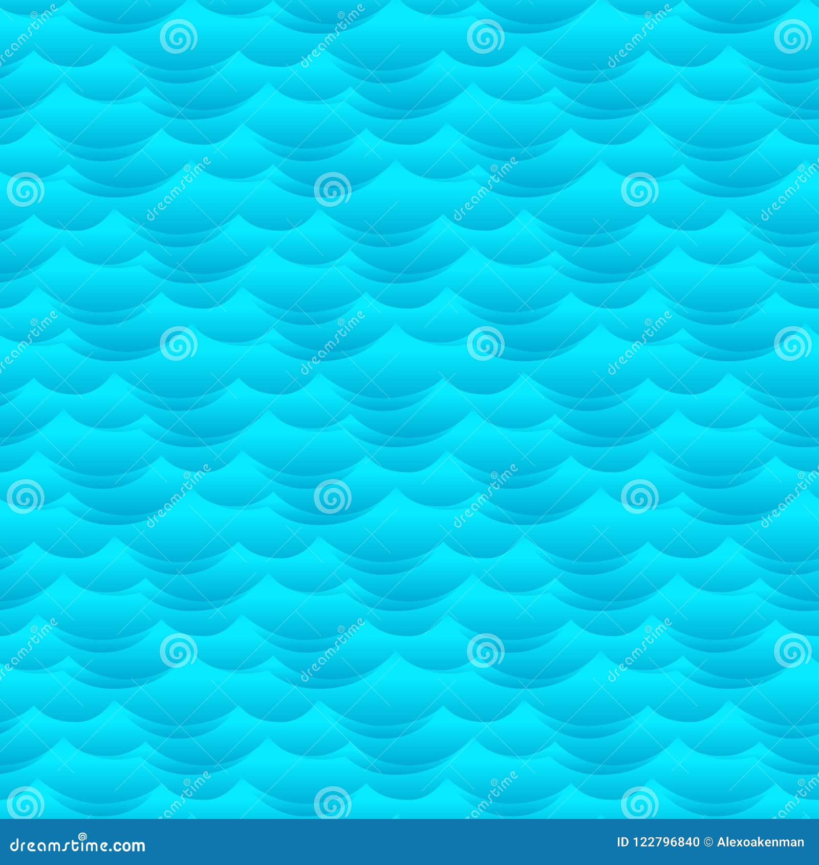 Blue Water Waves with Splashes Seamless Vector Texture or Pattern Stock ...