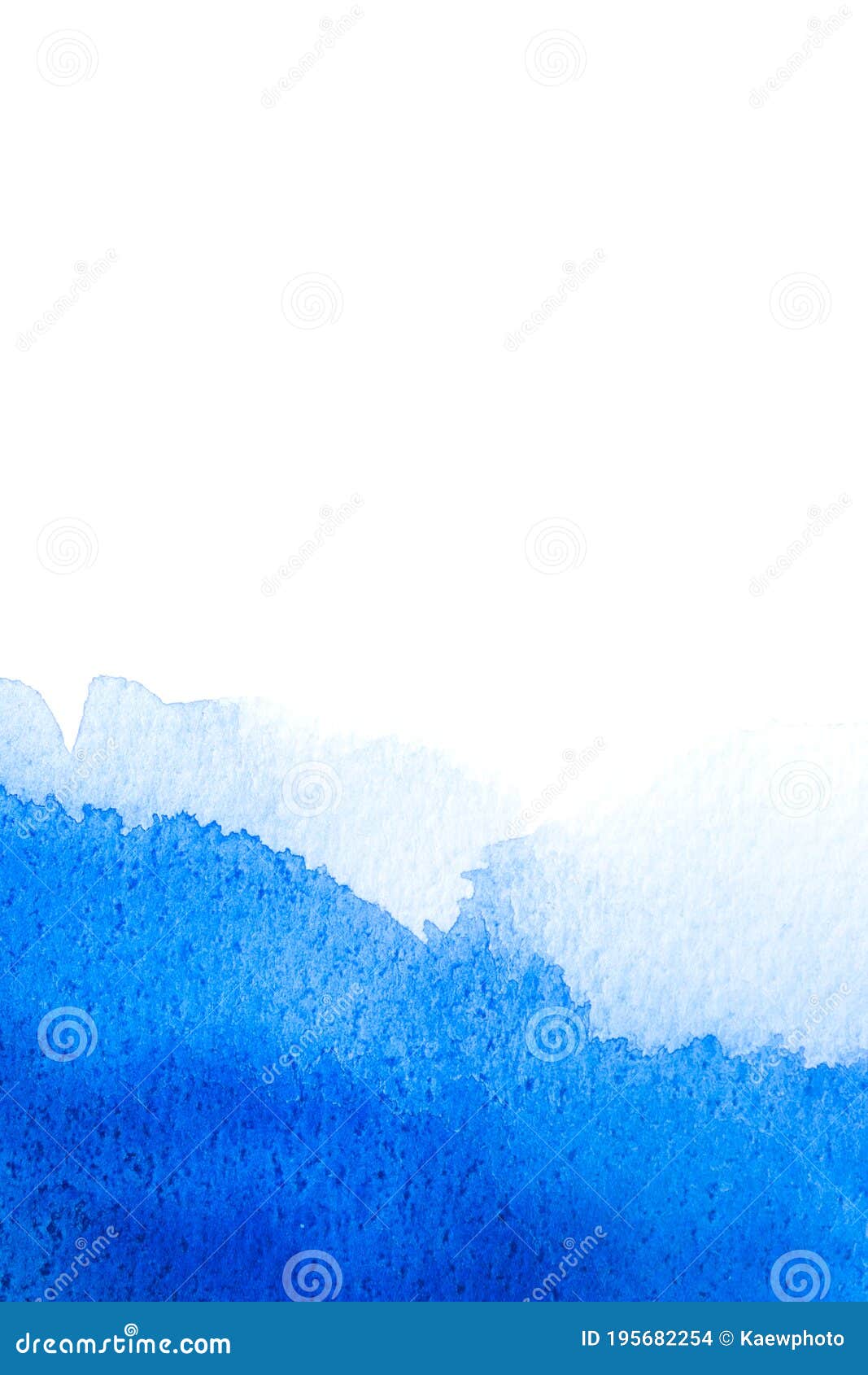 Blue Watercolor Abstract Background on White Paper Texture Stock Photo ...