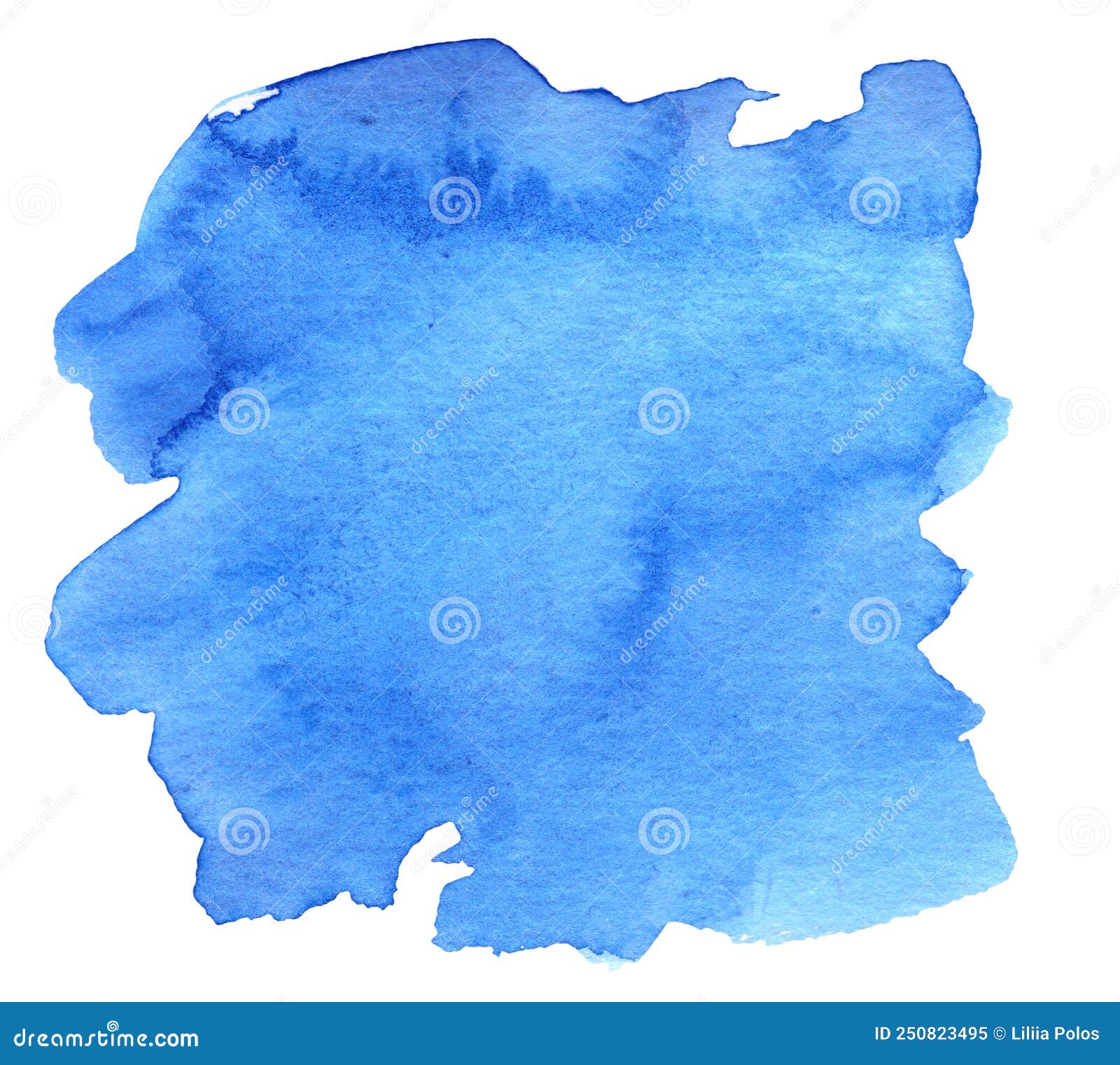 Blue Watercolor Background. Hand Painted Watercolor Shape Stock ...