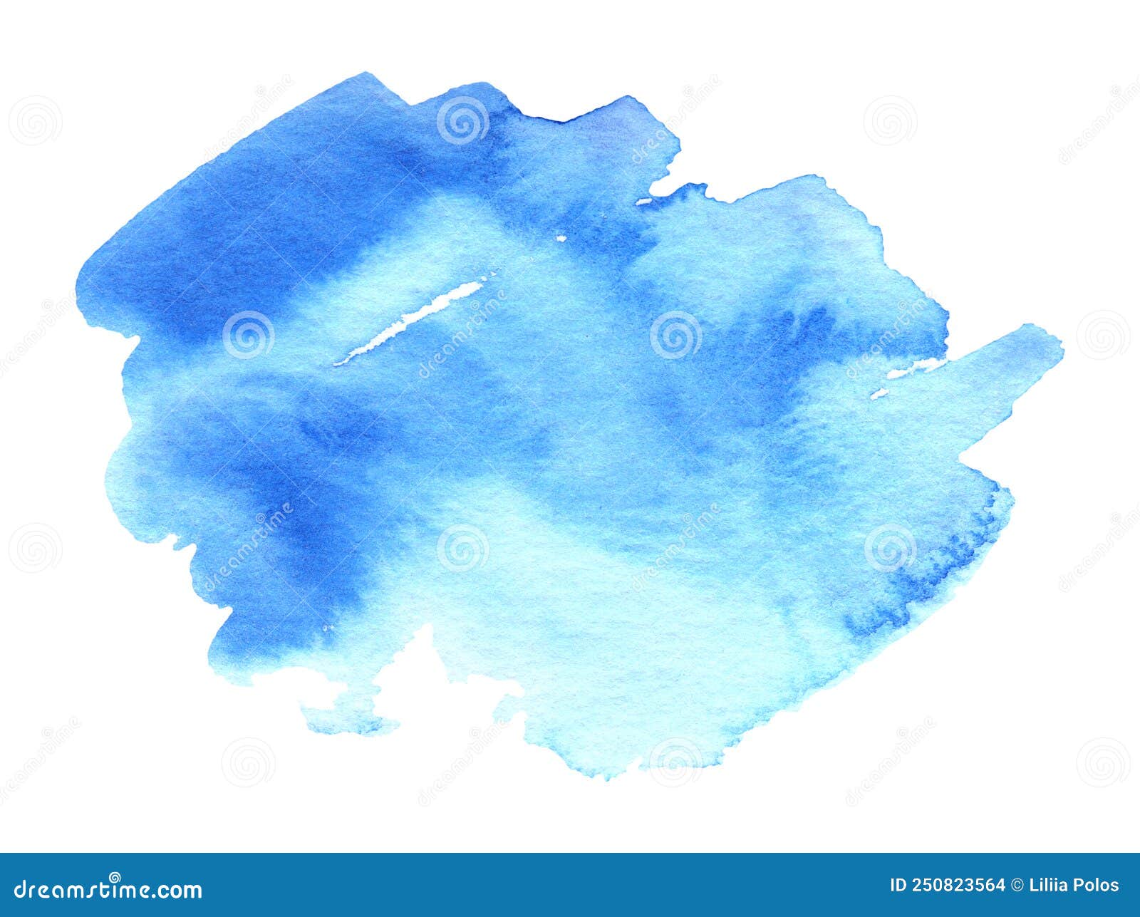 Blue Watercolor Background. Hand Painted Watercolor Shape Stock ...