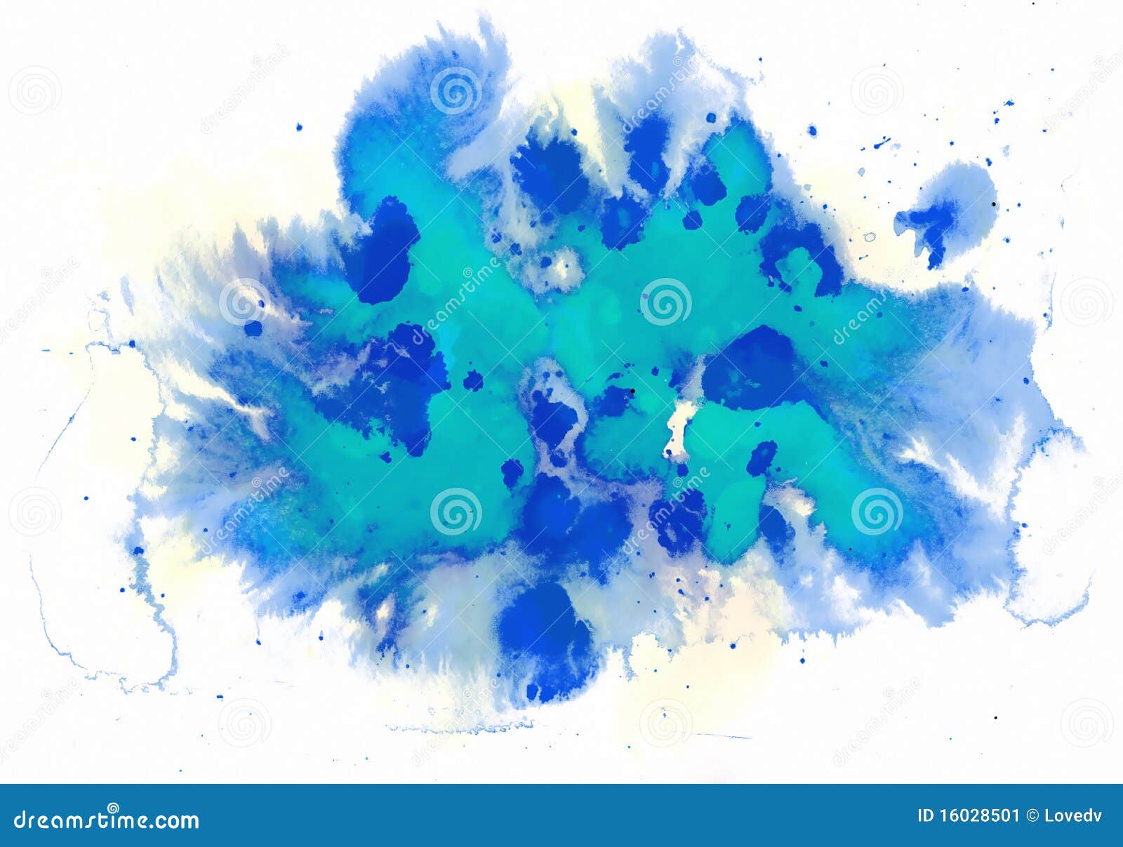 Blue Watercolor Effect stock illustration. Illustration of grunge ...