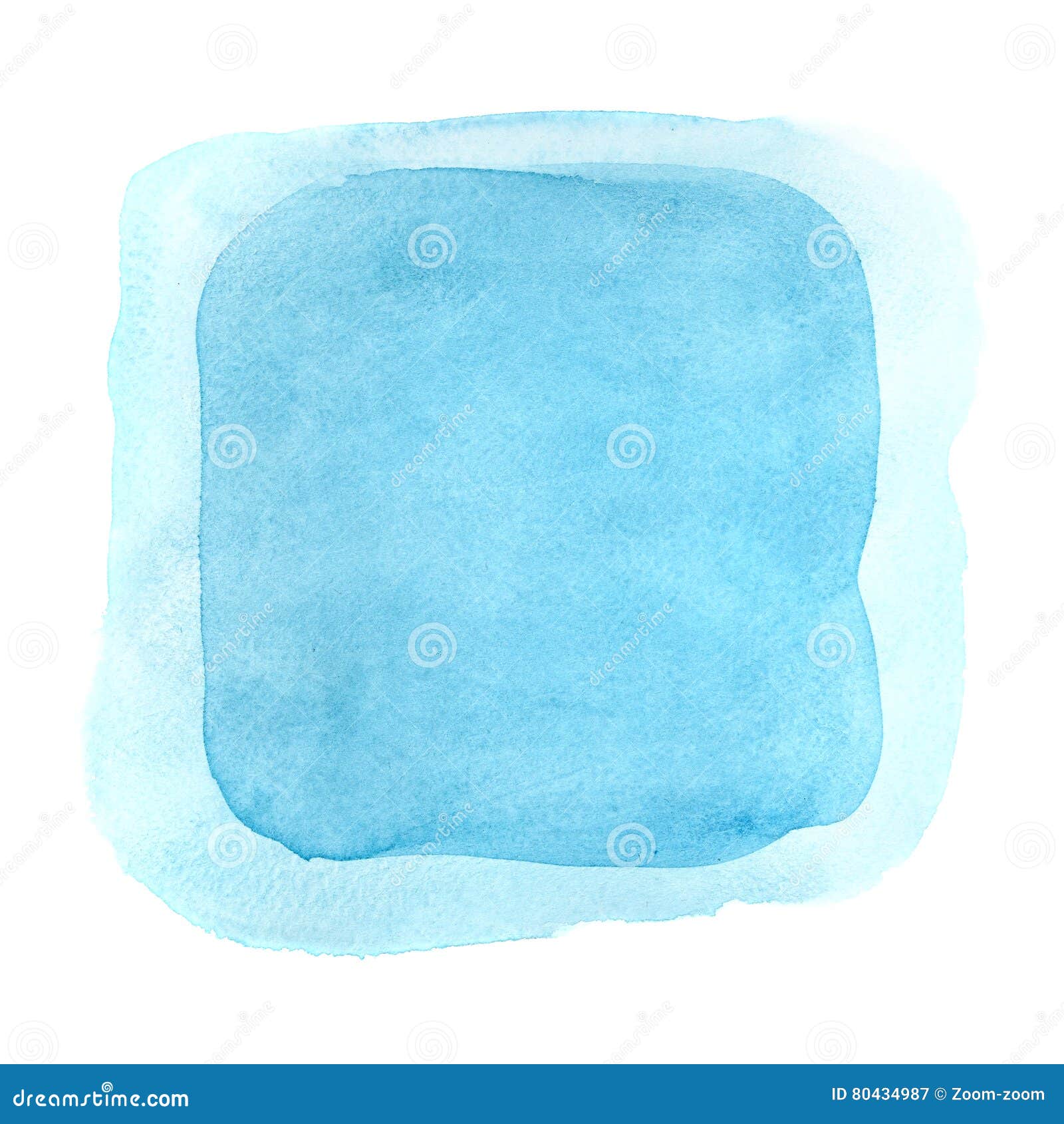 Blue watercolor frame stock illustration. Illustration of daub - 80434987