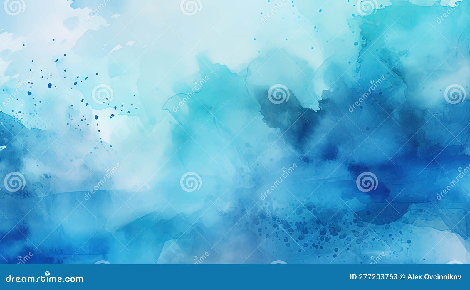 Blue Watercolor Gradient Background for Invitations and Posters. Stock ...