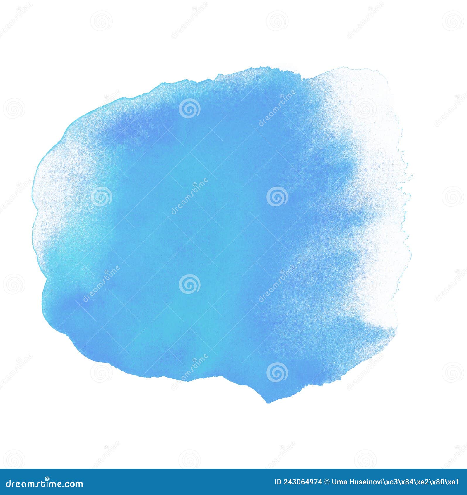 A Big Blob of Blue Watercolor Stock Illustration - Illustration of blob ...