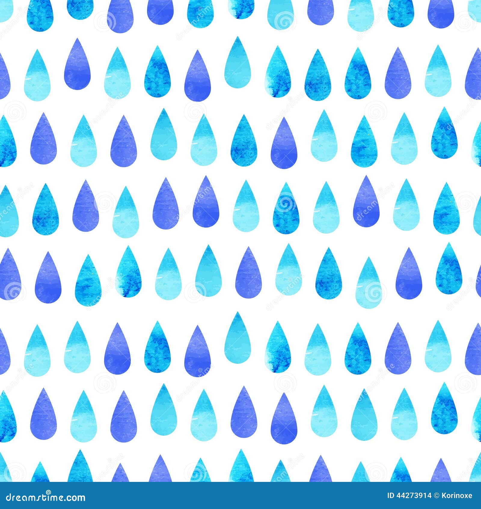 Blue Watercolor Rain Line Seamless Pattern Stock Vector - Illustration ...