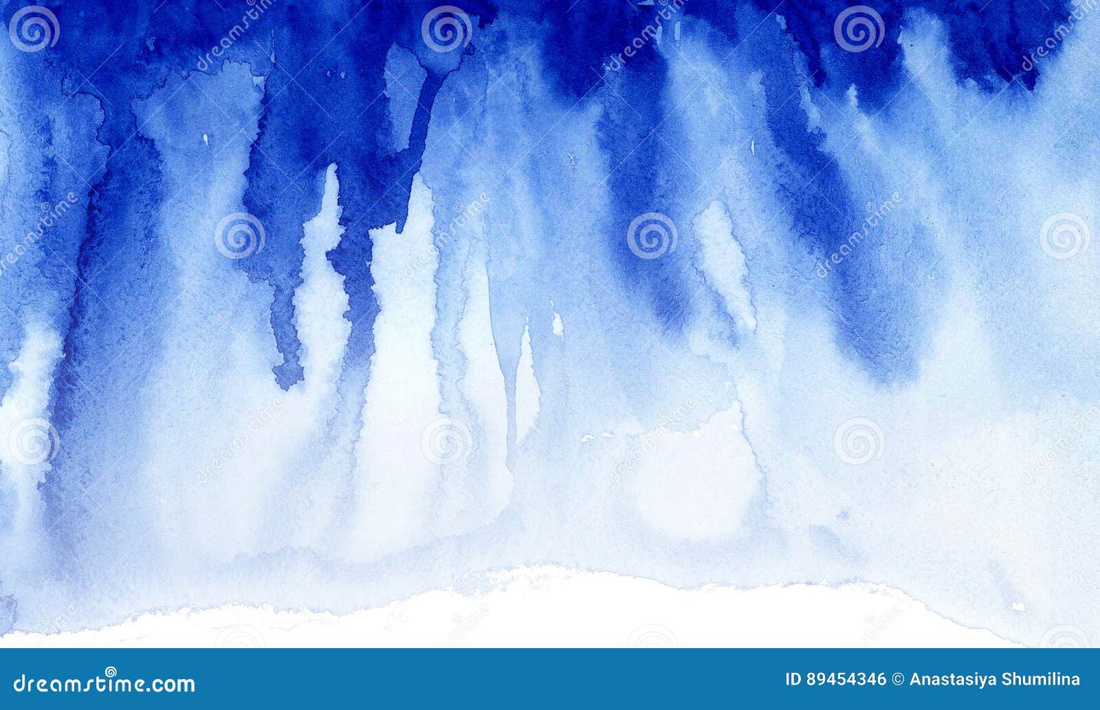 Blue Watercolor Texture Streaks Stock Illustration - Illustration of ...