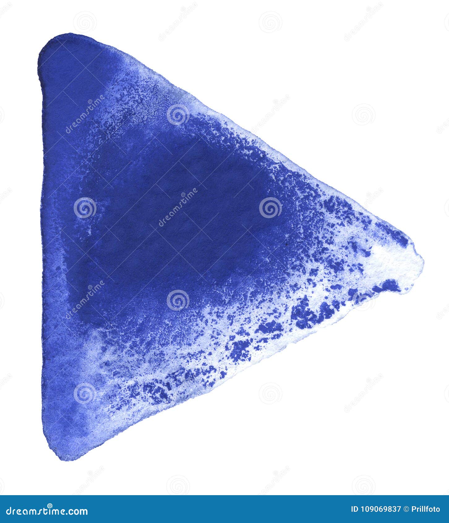 Blue watercolour triangle stock illustration. Illustration of paint ...