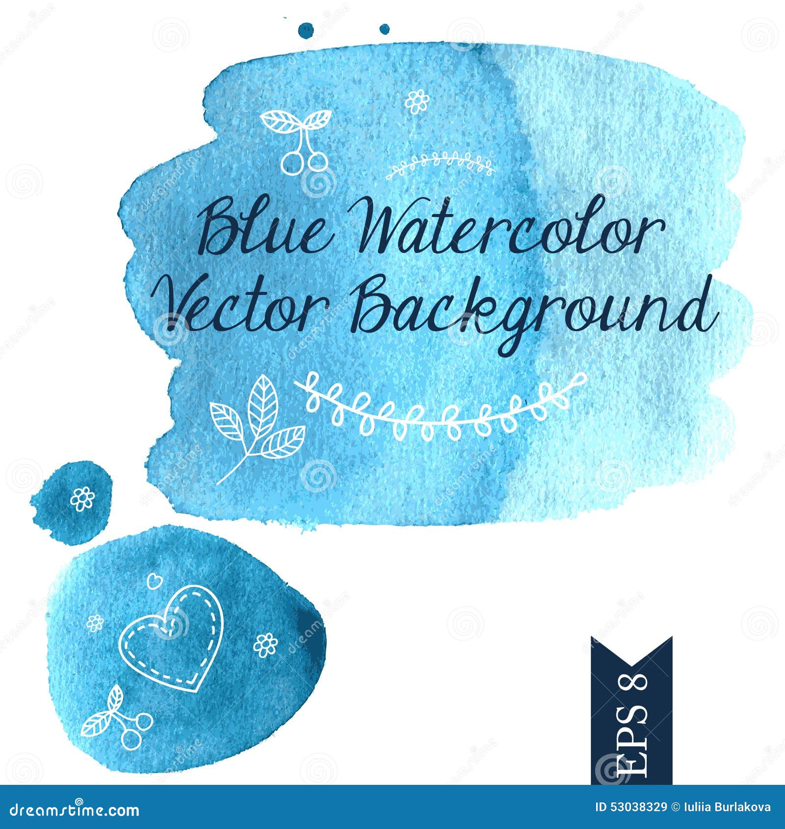 Blue Watercolor Vector Background Stock Vector - Illustration of ...