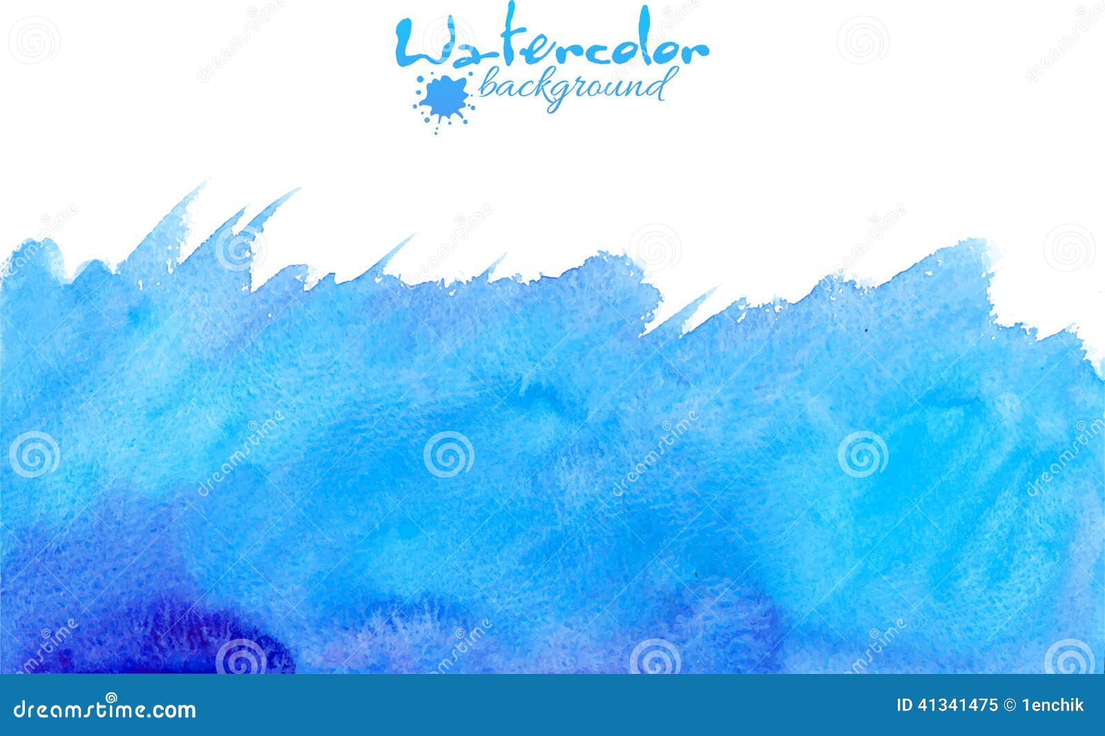 Blue Watercolor Vector Background Stock Vector - Illustration of ...