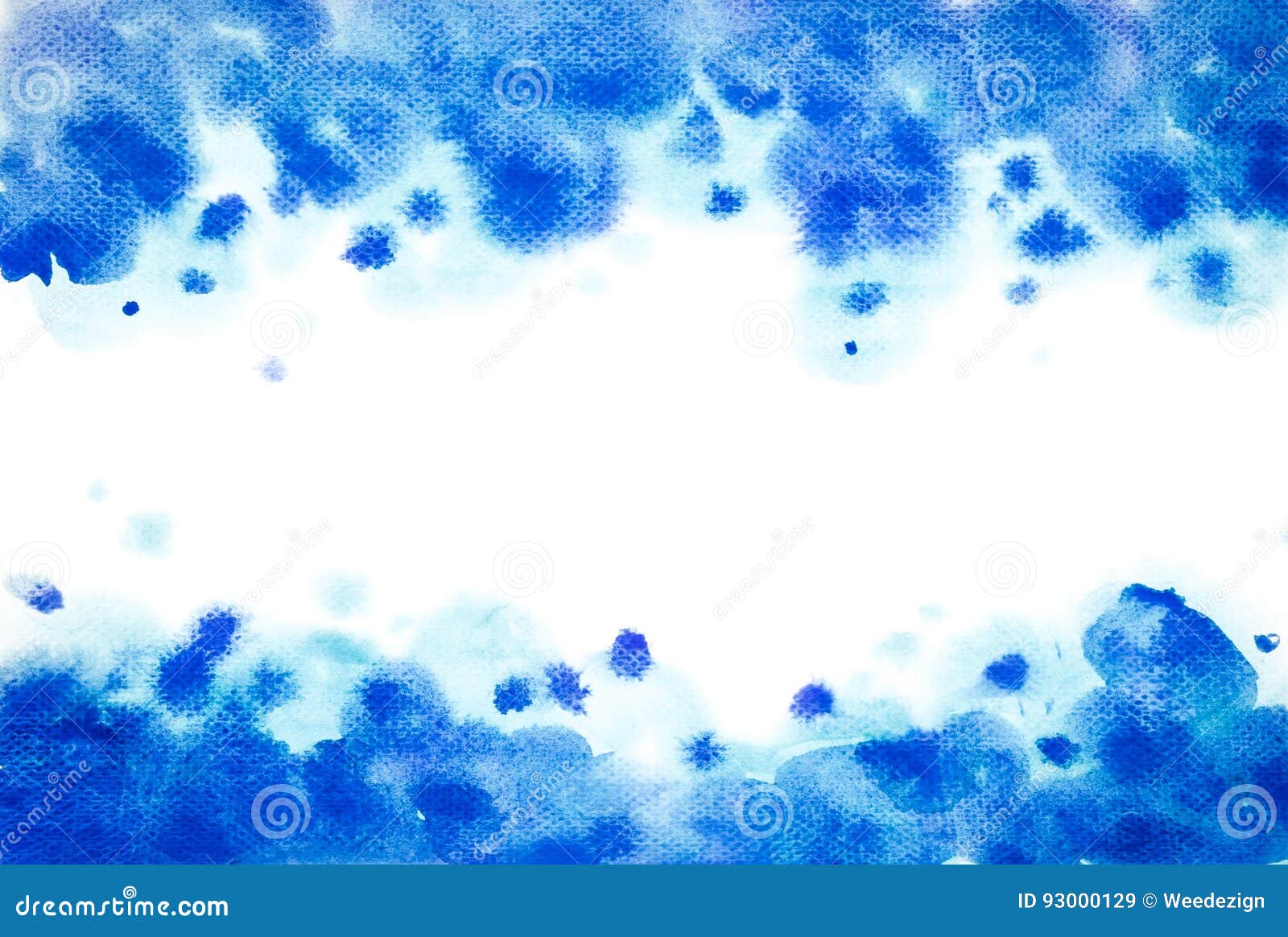 Blue Watercolour Frame, Art Texture Background Stock Image - Image of ...