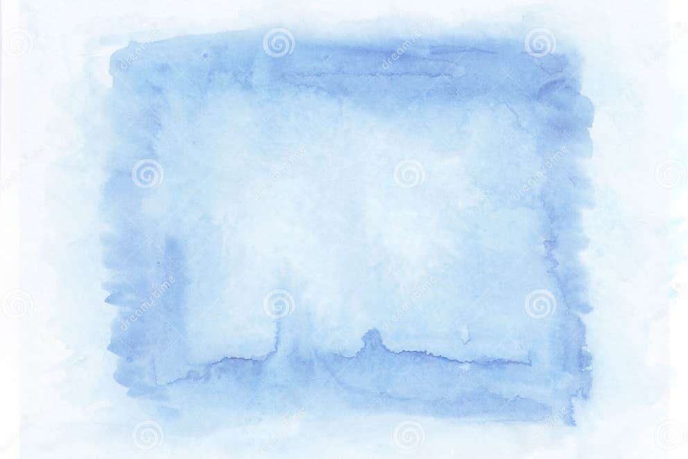 Blue Watercolour Horizontal Gradient Background. Middle is Lighter Than ...