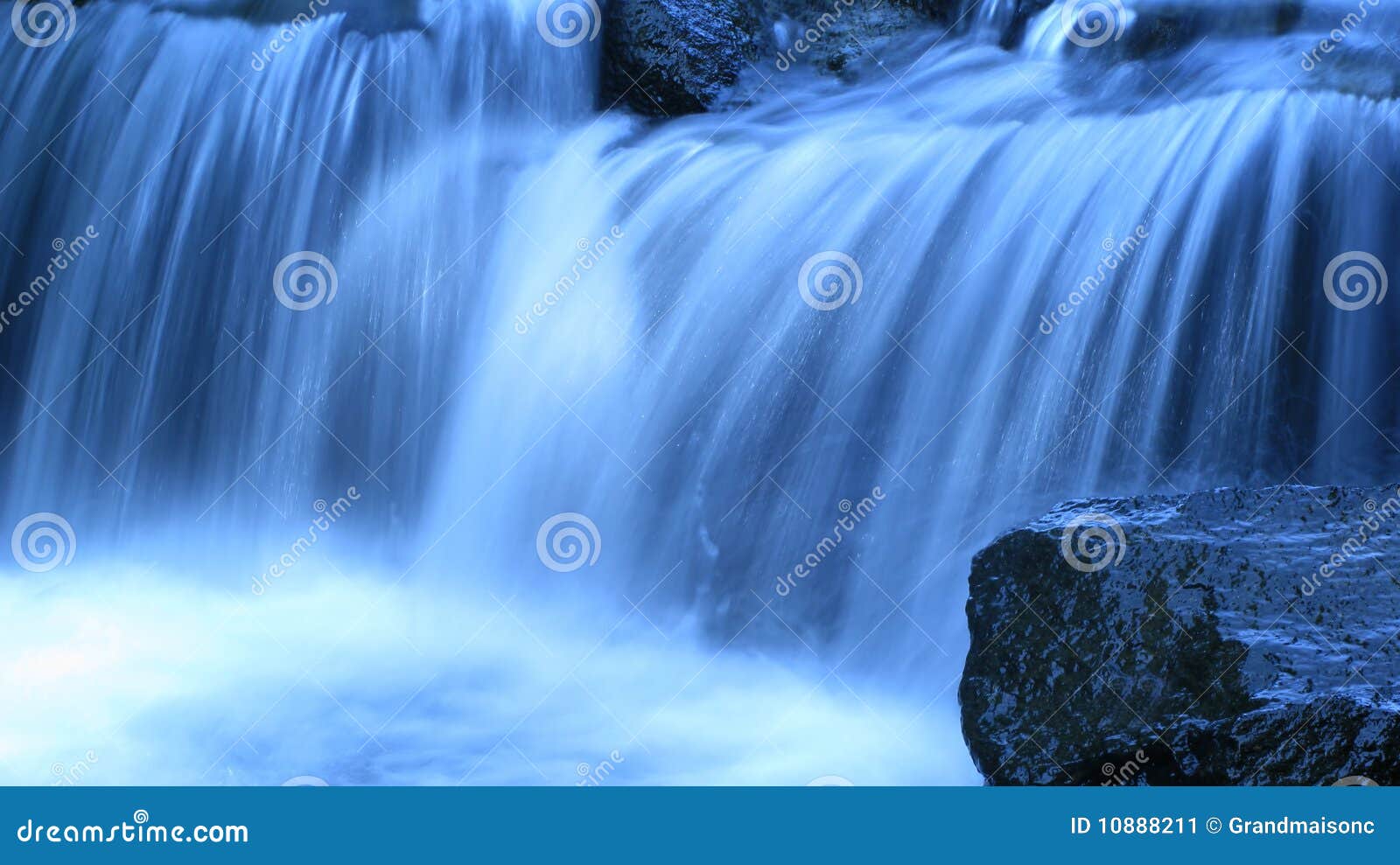 Blue Waterfall stock image. Image of waterfall, beautiful - 10888211