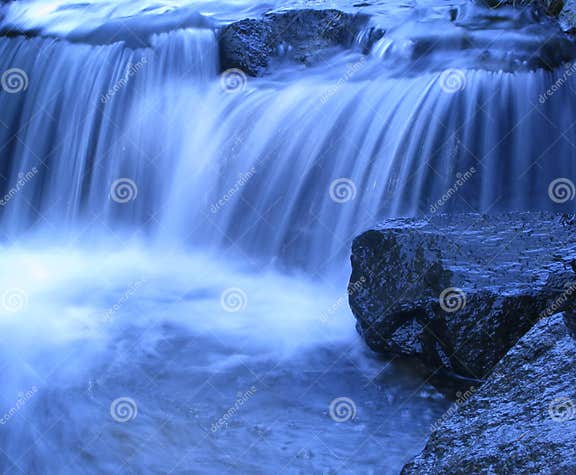 Blue waterfall stock photo. Image of river, brook, falls - 10888214