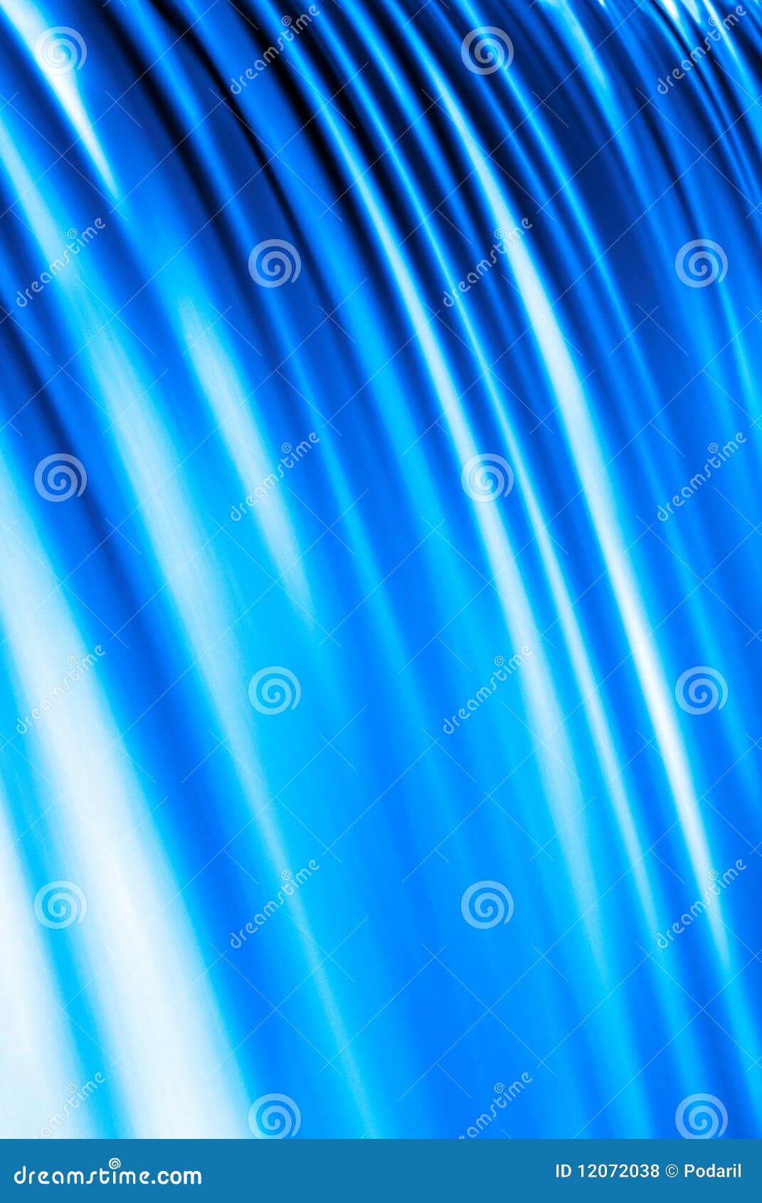 Blue Waterfall Cascading Down Cartoon Rocks Isolated On White ...