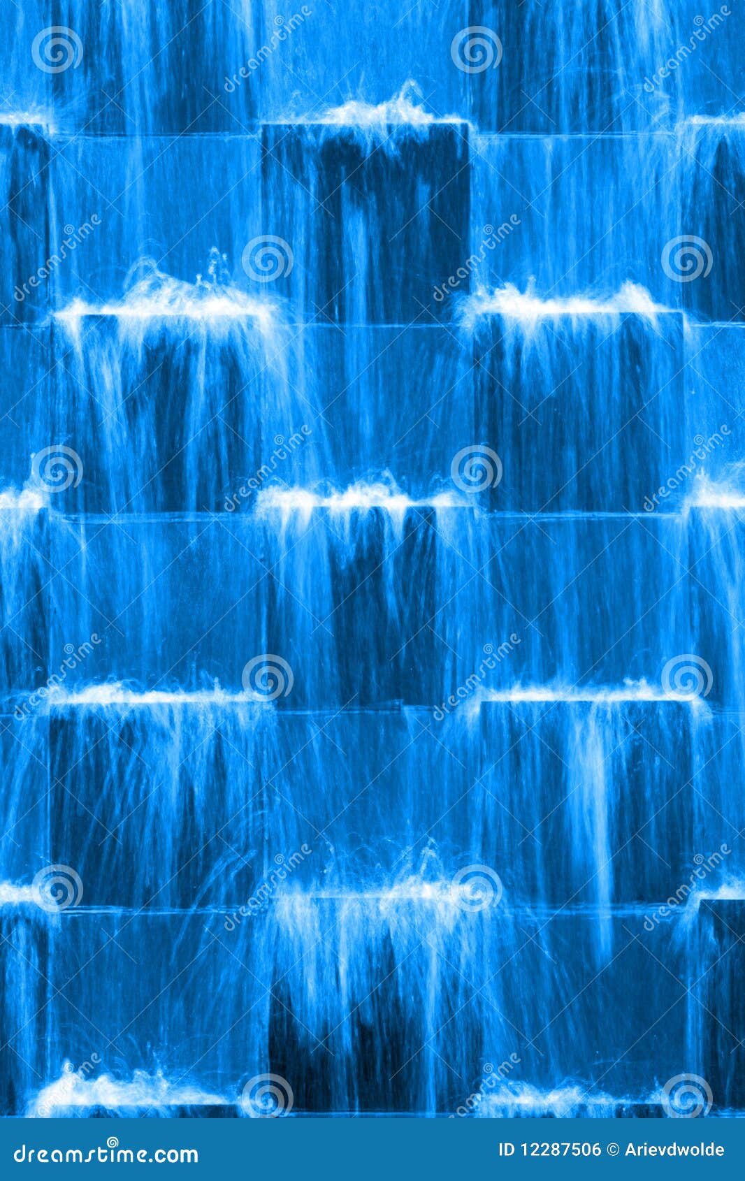 Blue waterfall stock photo. Image of scenery, summer - 12287506