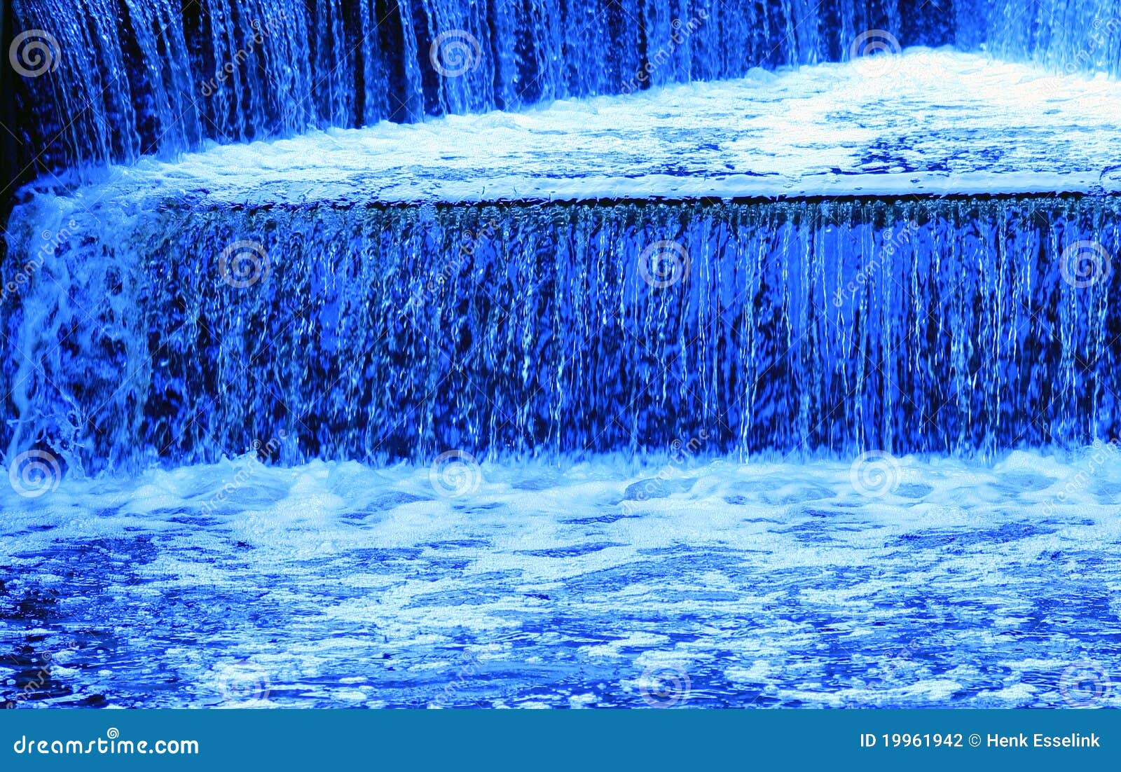 Blue waterfall stock photo. Image of effective, close - 19961942