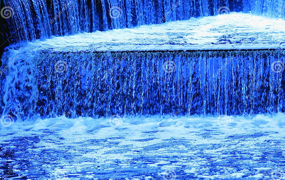 Blue waterfall stock photo. Image of effective, close - 19961942
