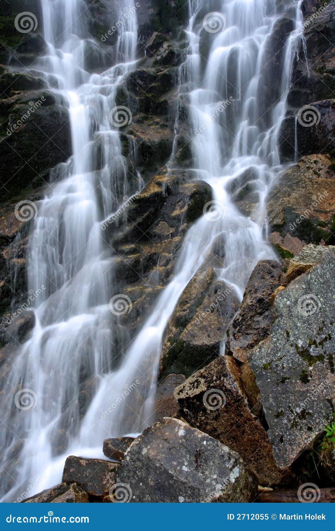 Blue waterfall stock image. Image of creek, moisture, rock - 2712055