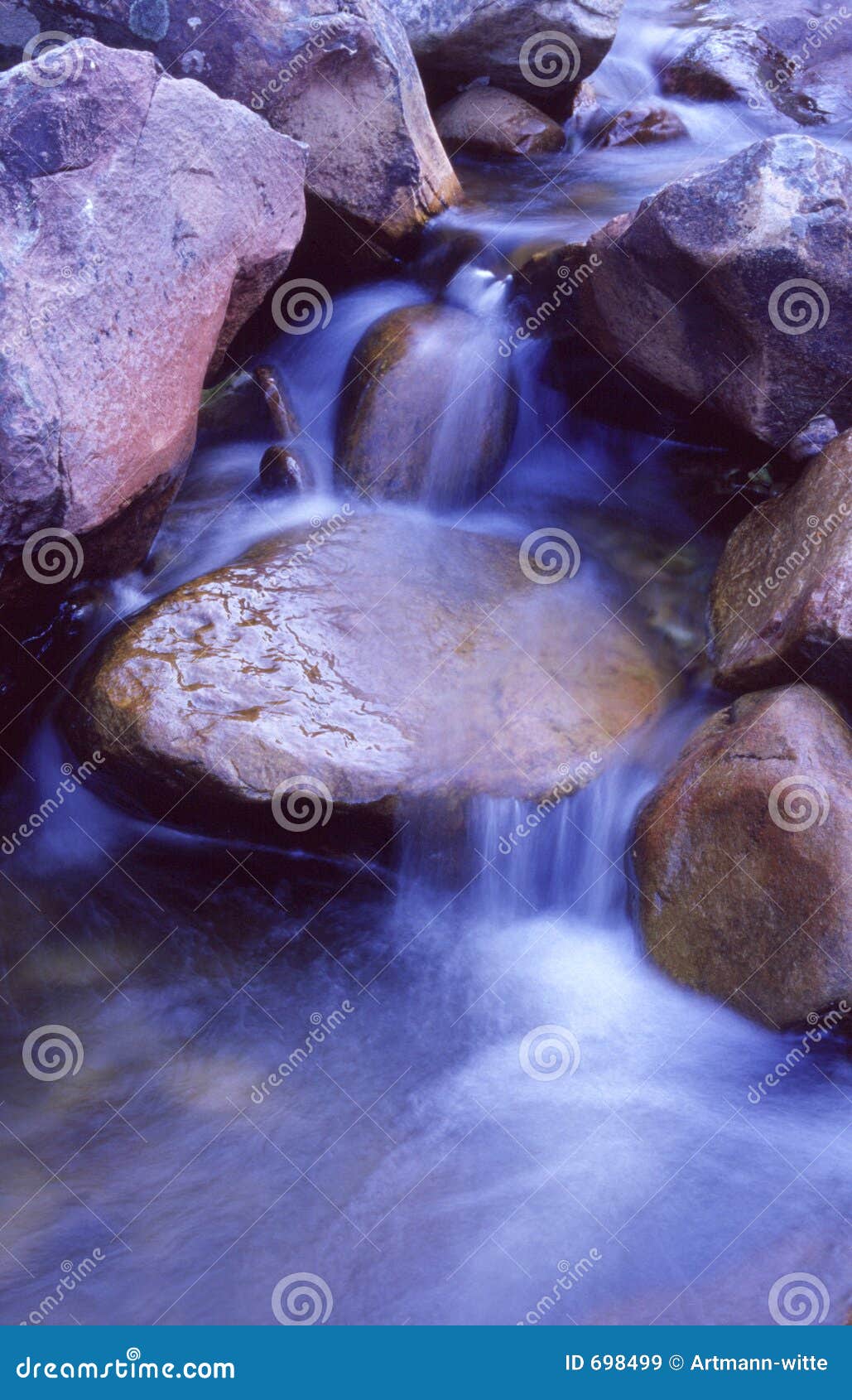 Blue waterfall stock image. Image of ecology, stone, ease - 698499