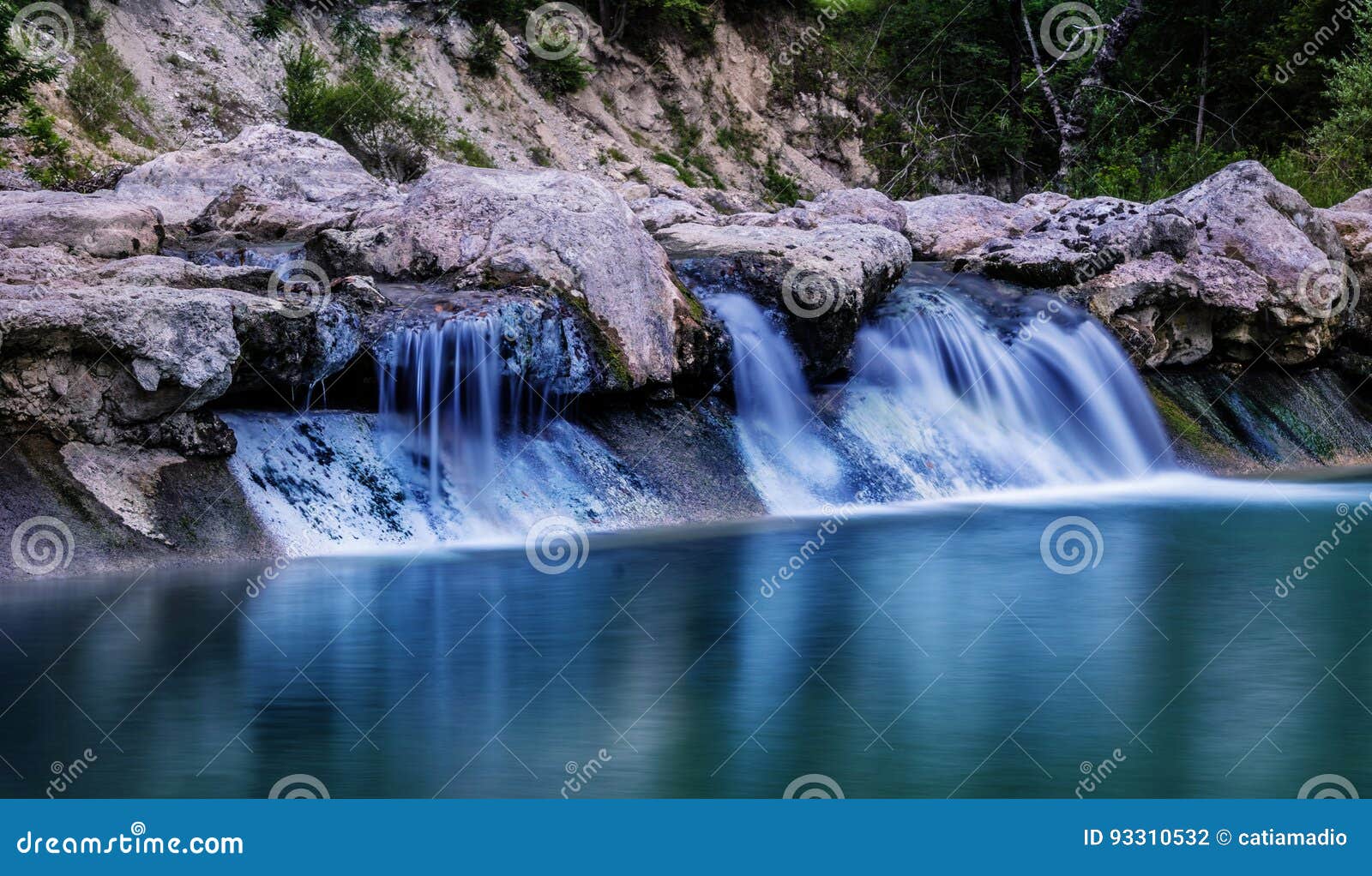 Blue waterfalls stock photo. Image of fantasy, waterfalls - 93310532