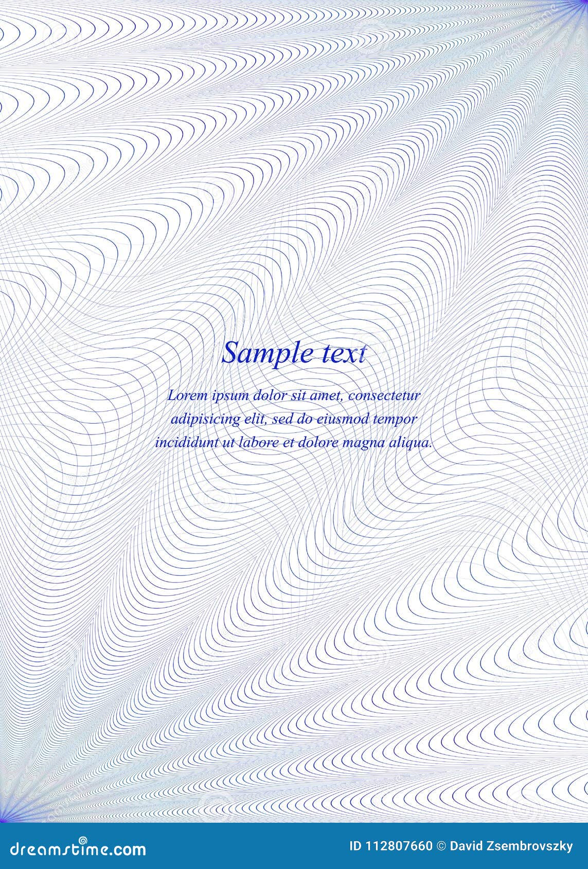 Blue Watermark Page Design Template Stock Vector - Illustration of ...