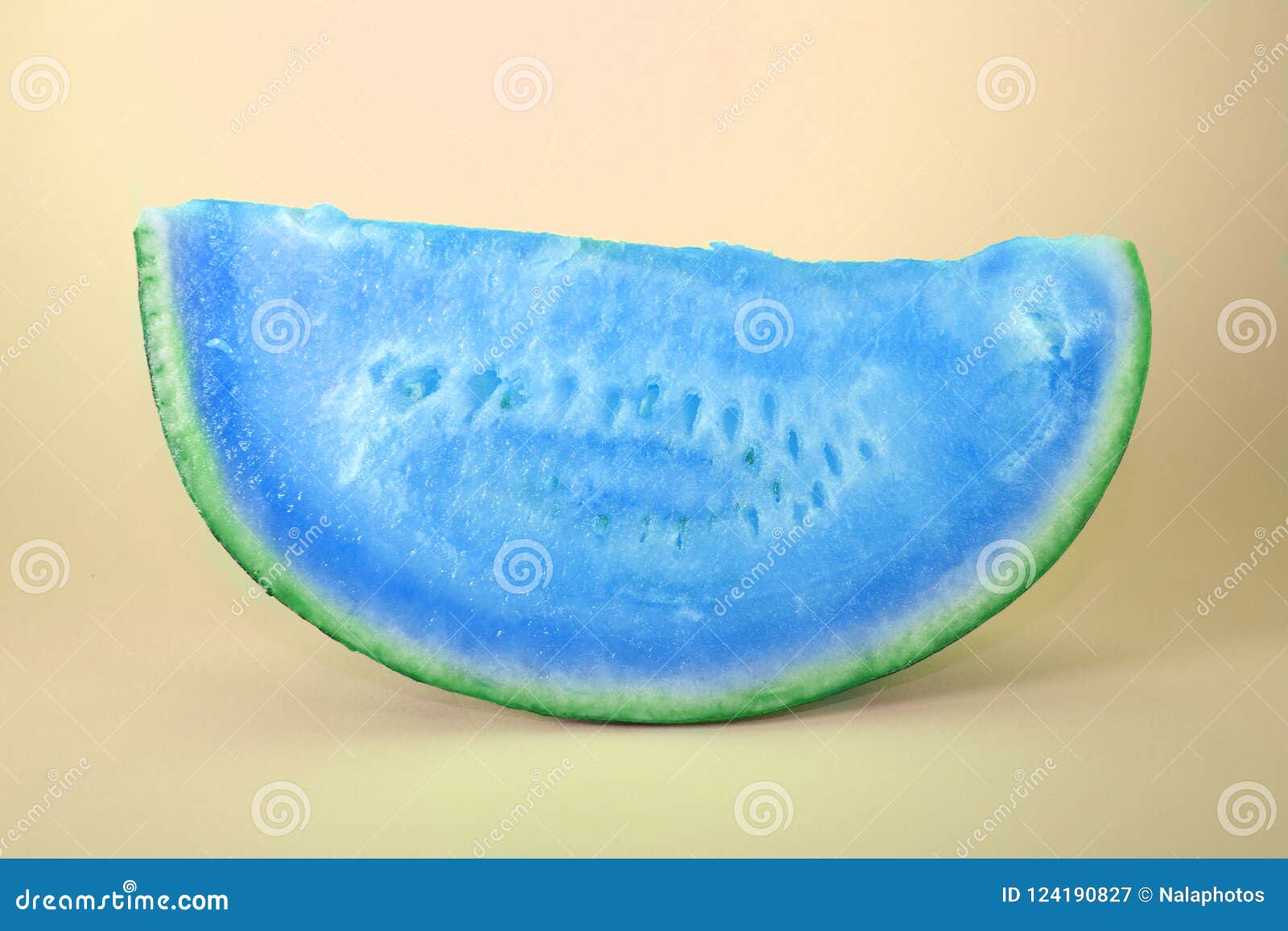 Blue Watermelon Slice on Studio Background. Blue Fruit. Stock Image ...