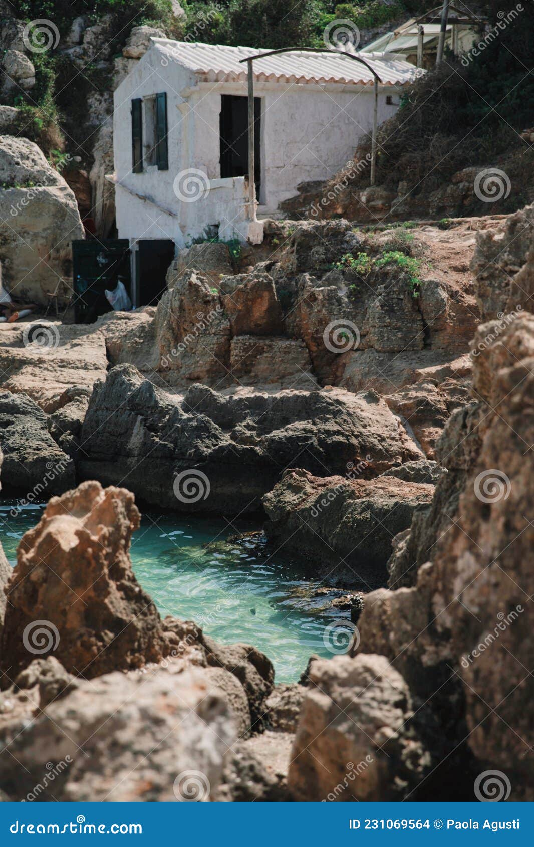 Blue waters of Menorca stock photo. Image of spot, clear - 231069564