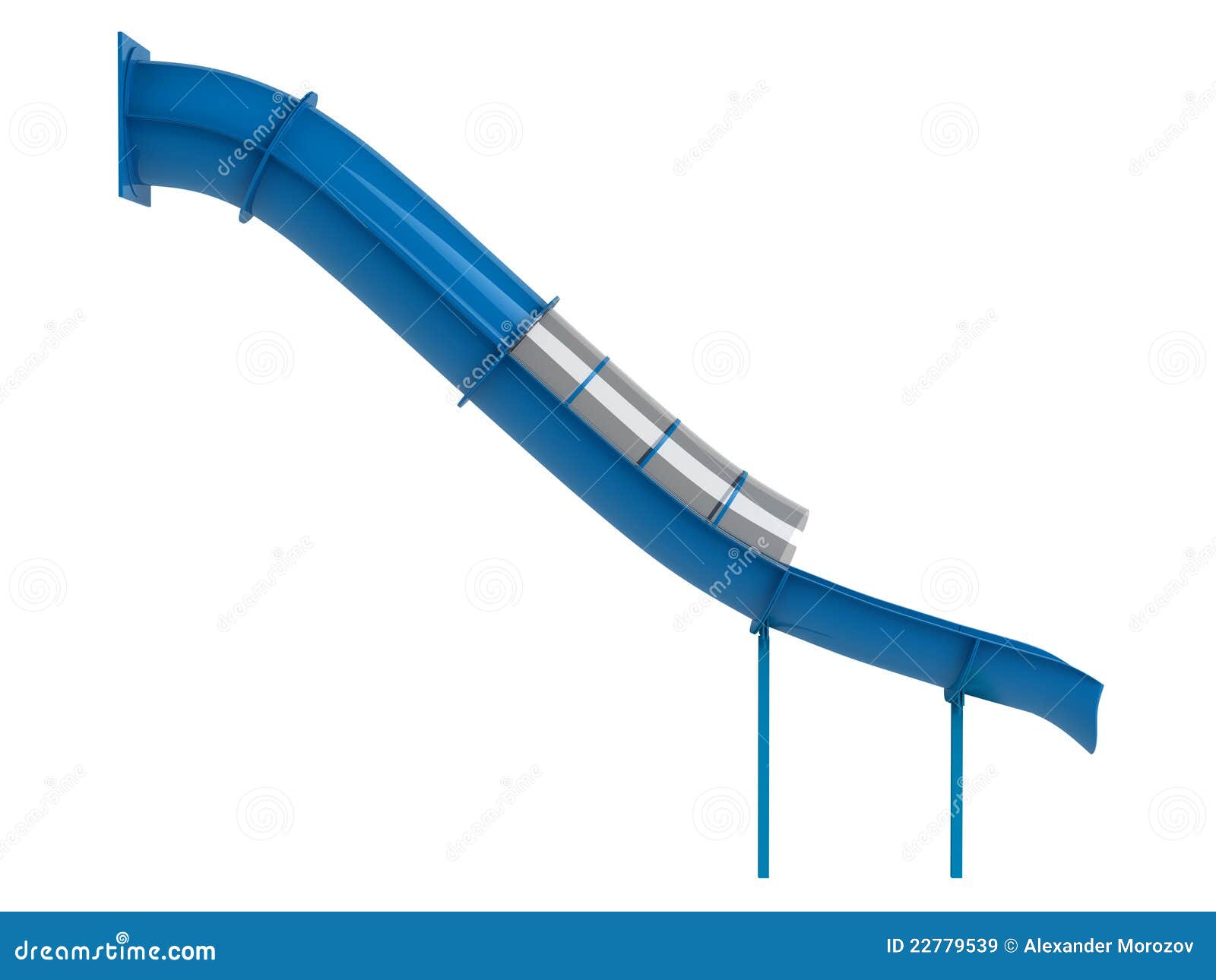 Blue waterslide stock illustration. Illustration of isolation - 22779539