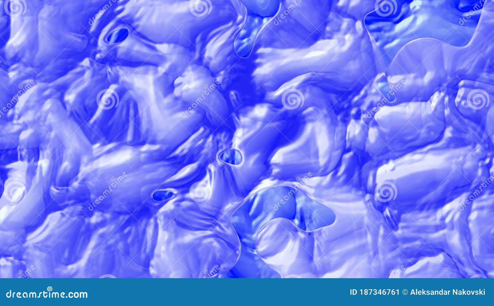 Blue Watery 3d Texture Abstract Stock Illustration - Illustration of ...