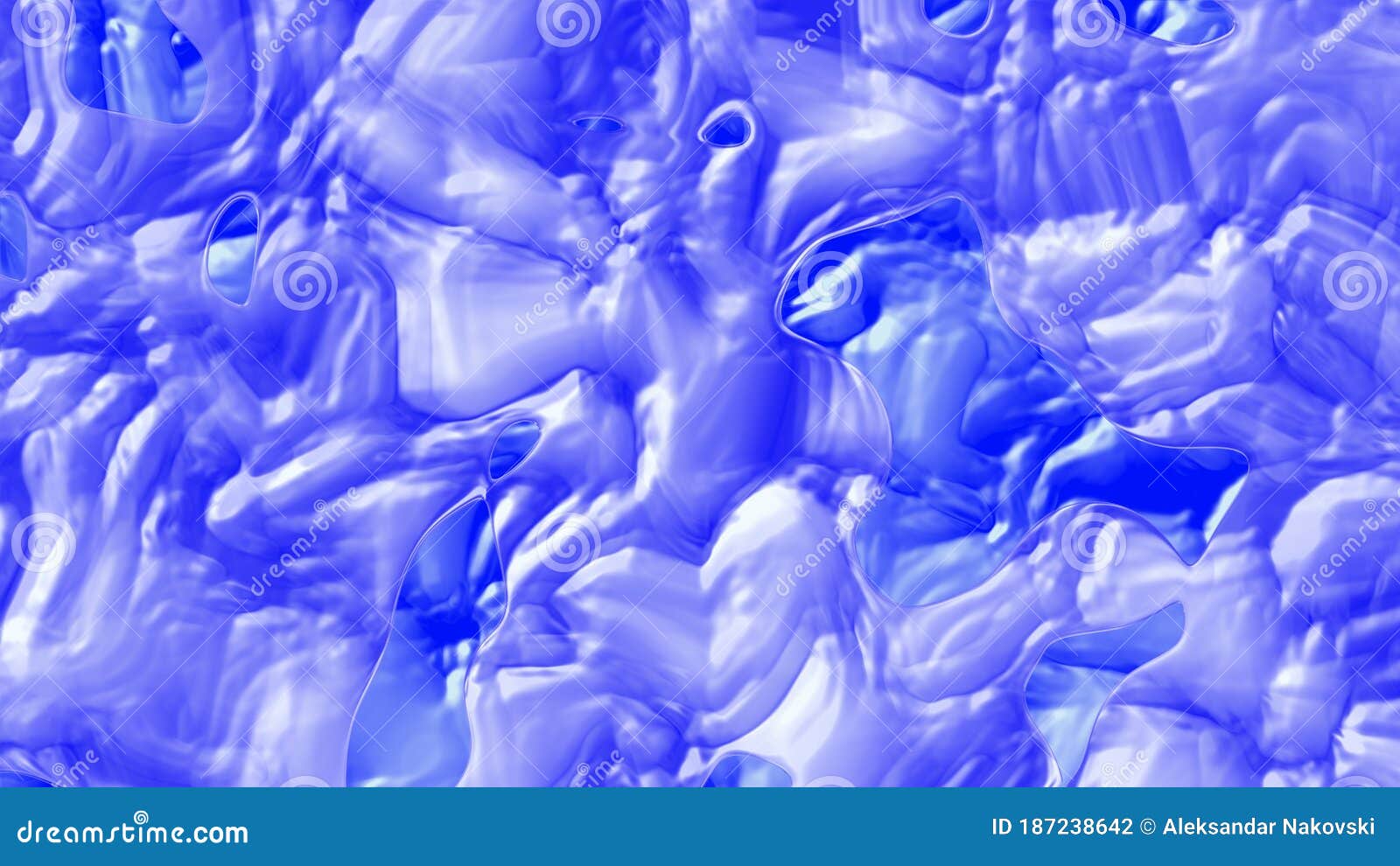 Blue Watery 3d Texture Abstract Stock Illustration - Illustration of ...