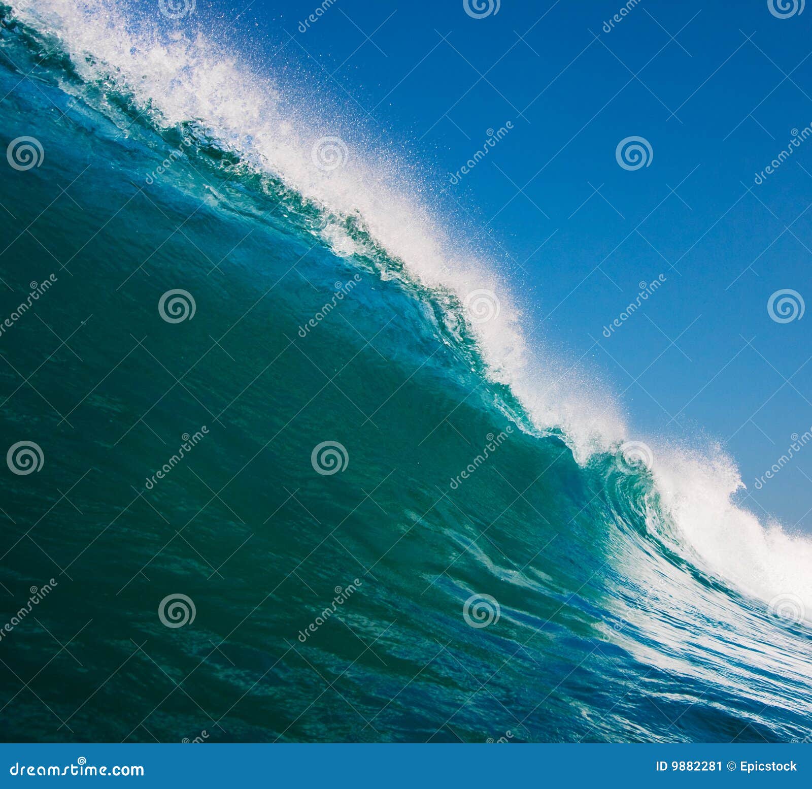 Blue Wave stock image. Image of pacific, coastal, active - 9882281