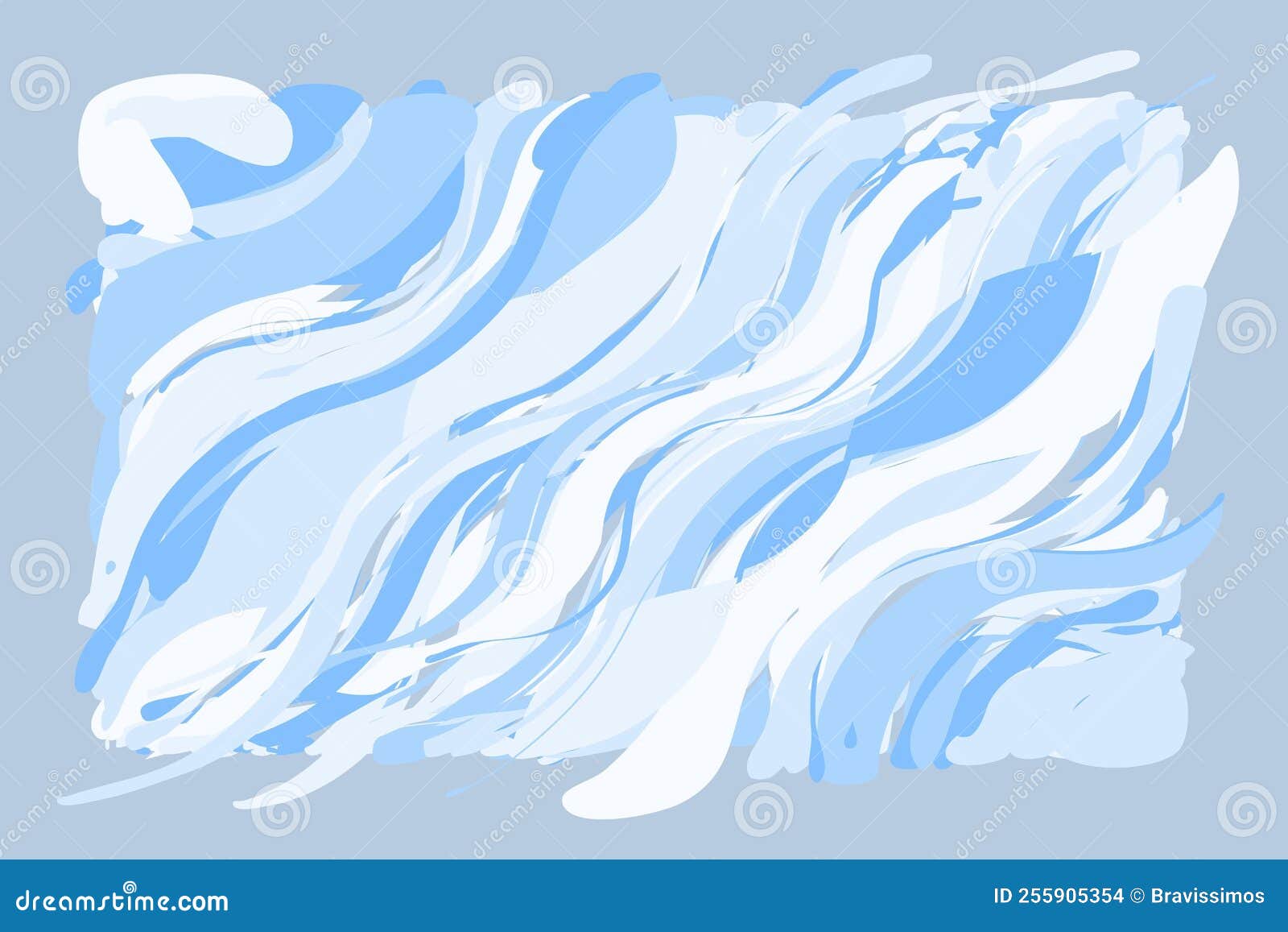 Blue Wave Abstract Art Background Shape. Illustration Design Stock ...
