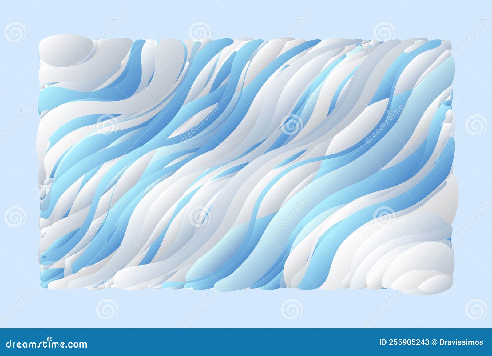 Blue Wave Abstract Art Background Shape. Illustration Wavy Stock Vector ...