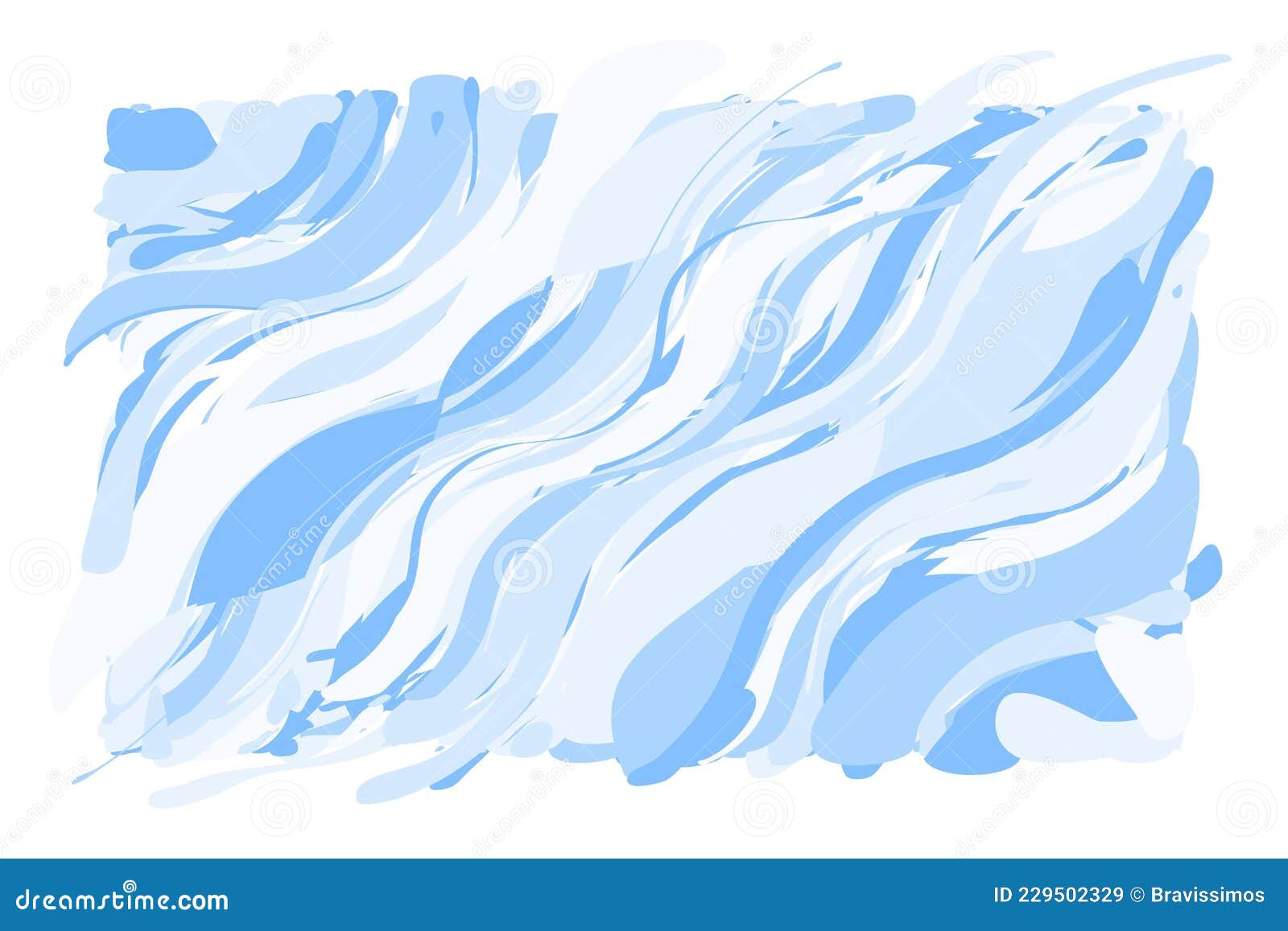 Blue Wave Abstract Art Background Shape. Picture Stock Vector ...