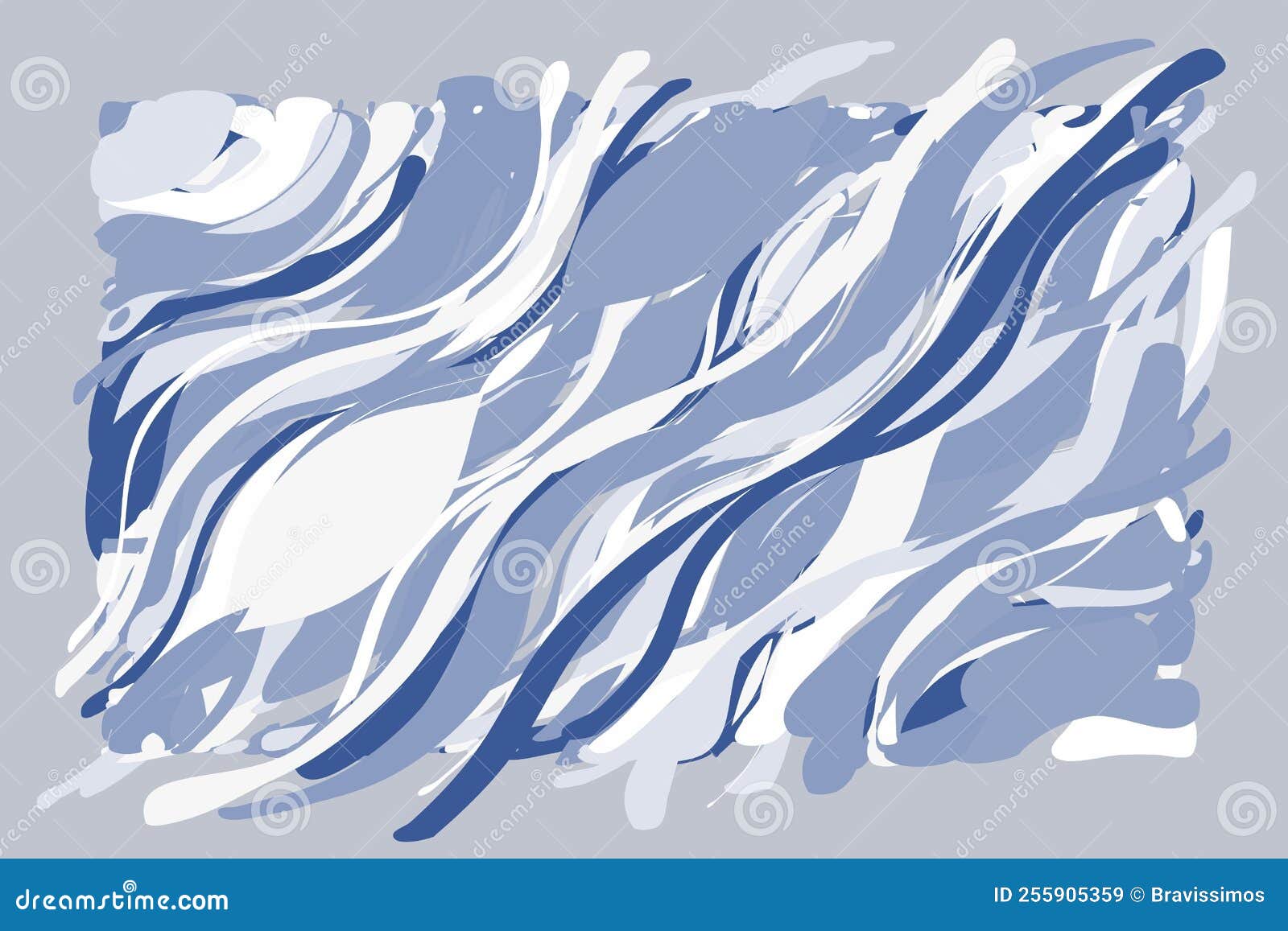 Blue Wave Abstract Art Background Shape. Wavy Texture Stock Vector ...
